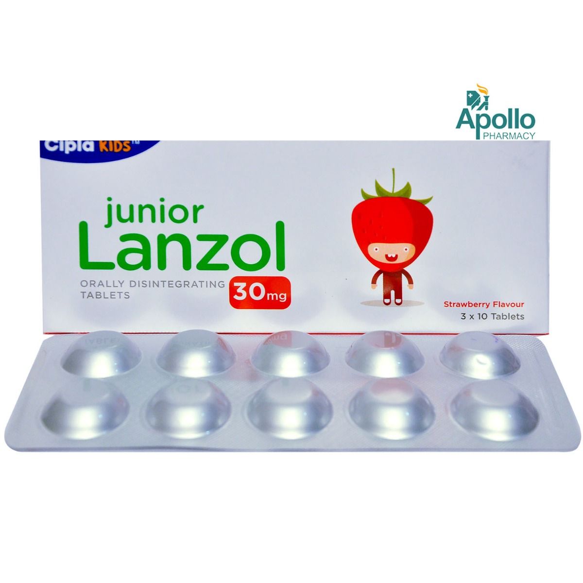 Lanzol Junior 30mg Tablet 10's Price, Uses, Side Effects, Composition ...
