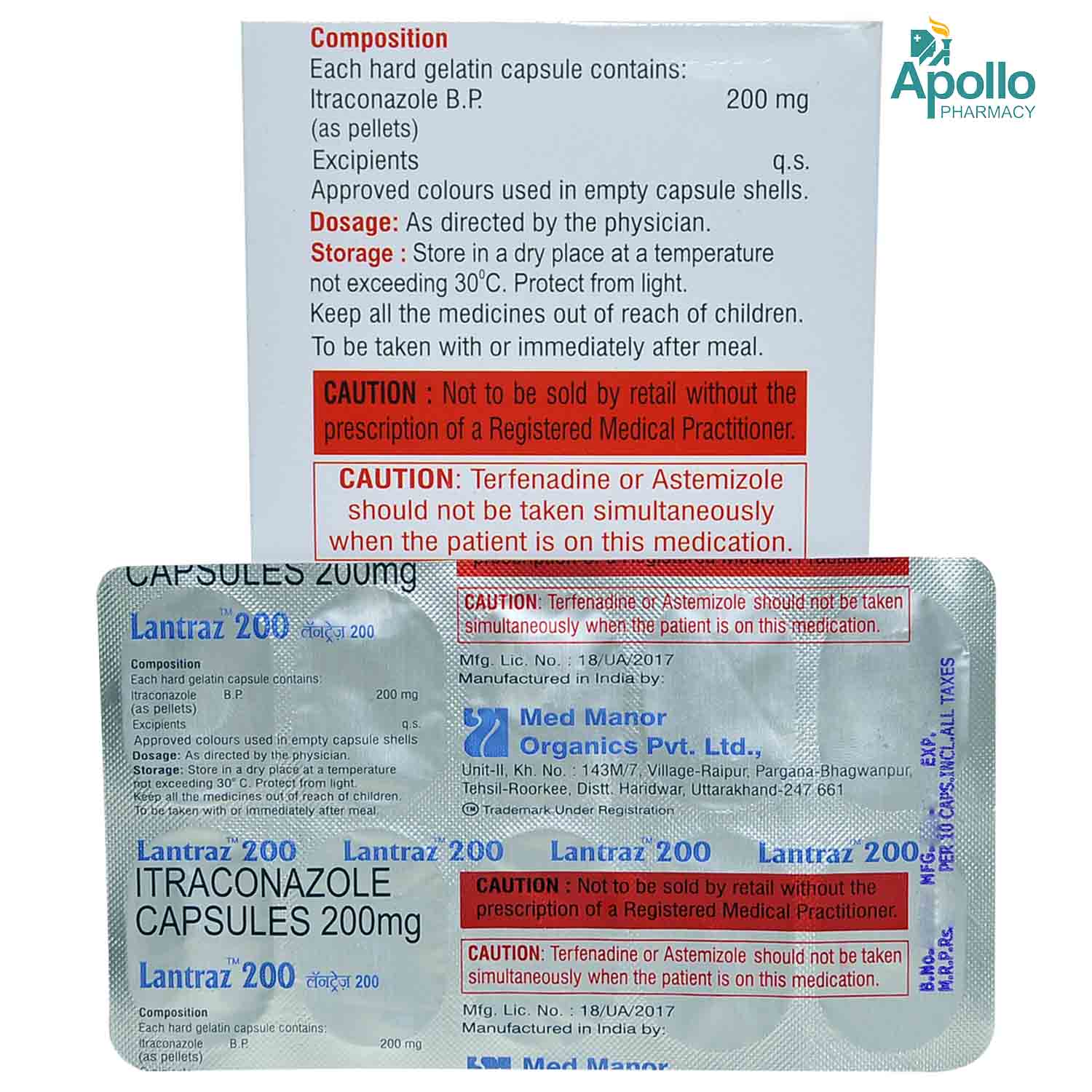 LANTRAZ 200MG CAPSULE 10'S Price, Uses, Side Effects, Composition ...