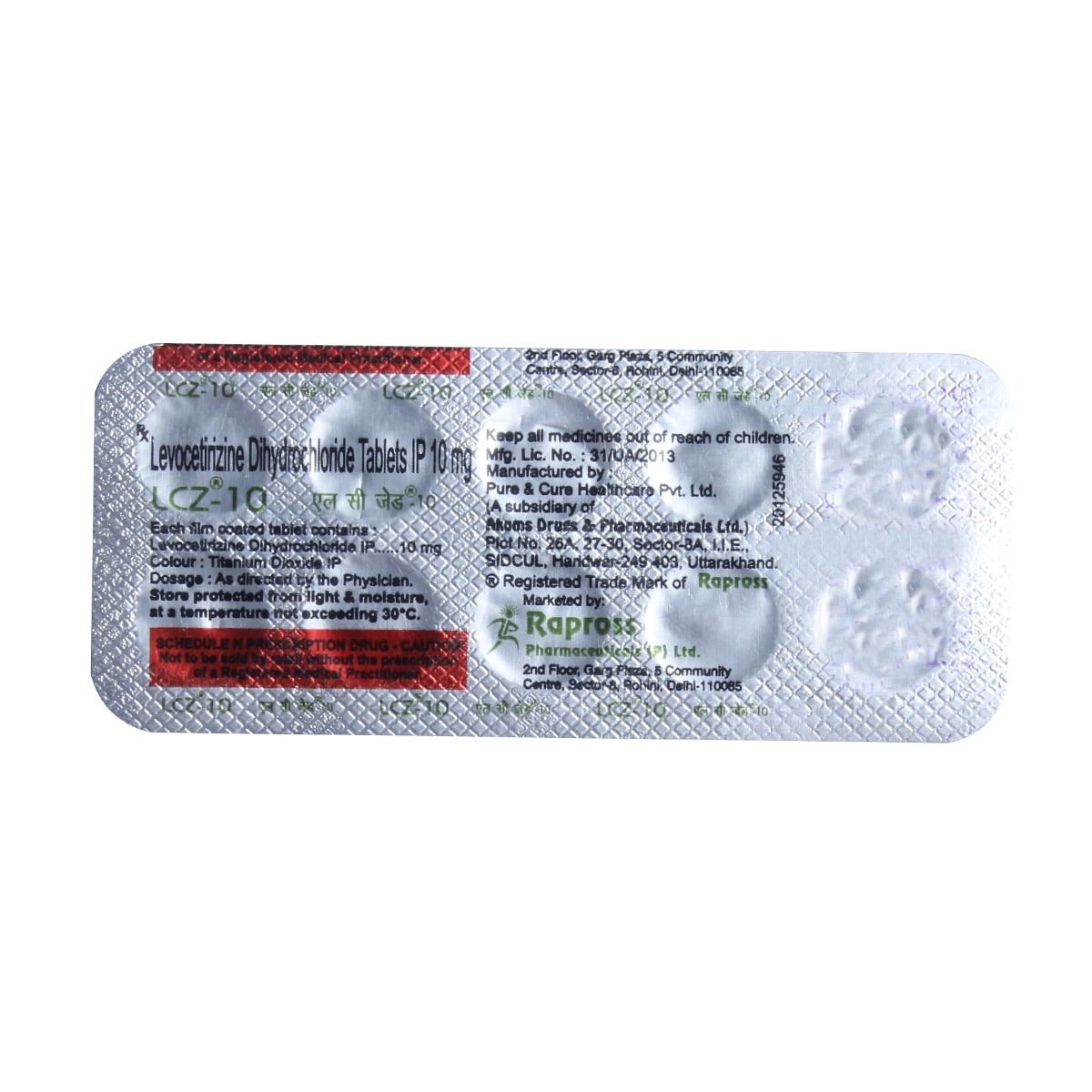 LCZ-10 Tablet 10's Price, Uses, Side Effects, Composition - Apollo Pharmacy
