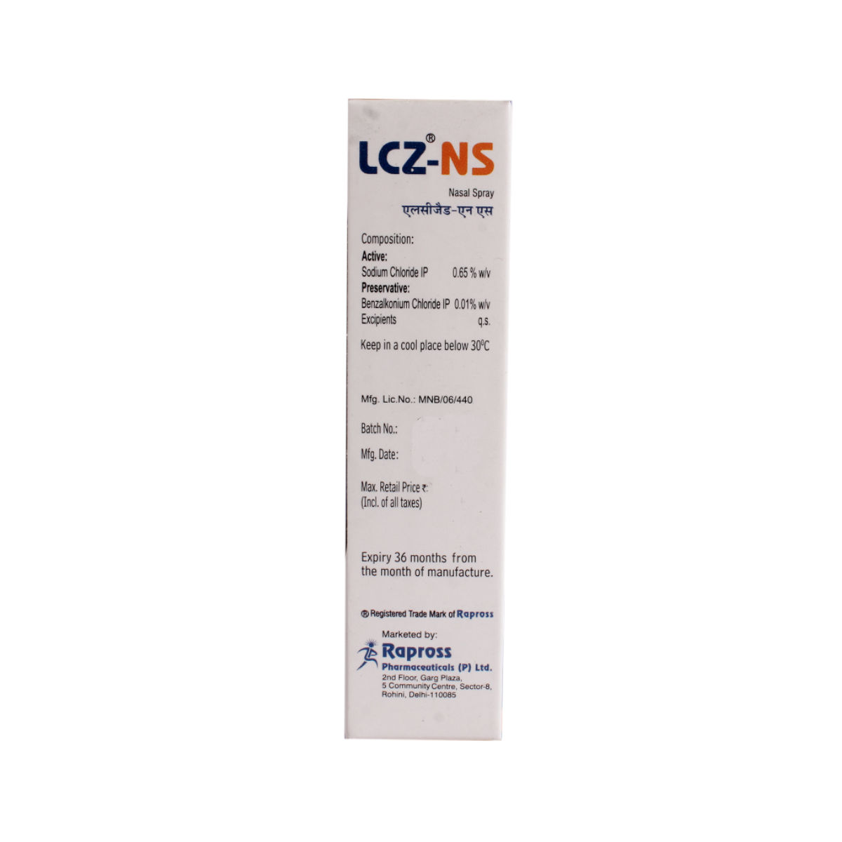 Lcz-Ns 0.65%W/V Nasal Spray 20Ml Price, Uses, Side Effects, Composition ...