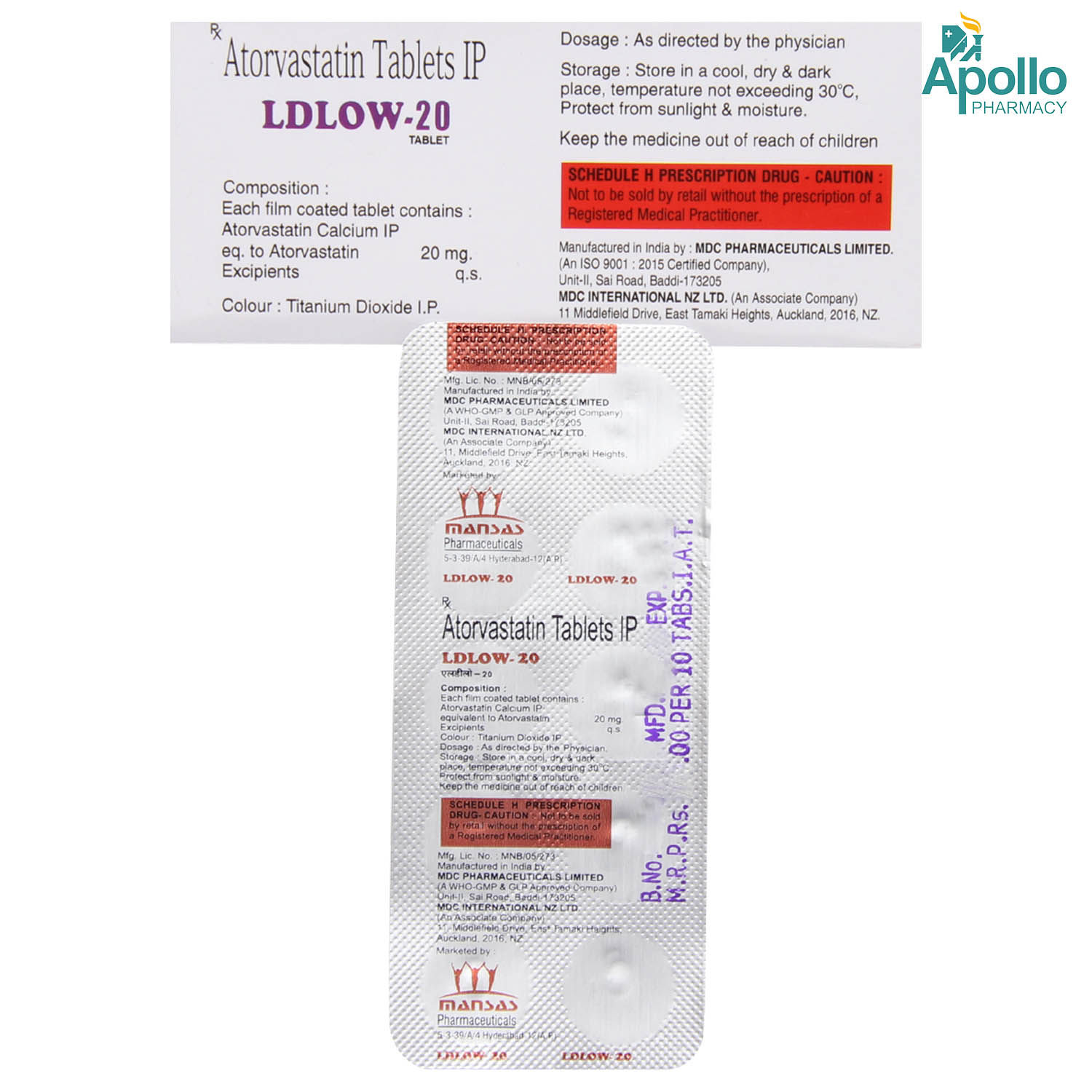 LDLOW 20MG TABLET Price, Uses, Side Effects, Composition - Apollo Pharmacy