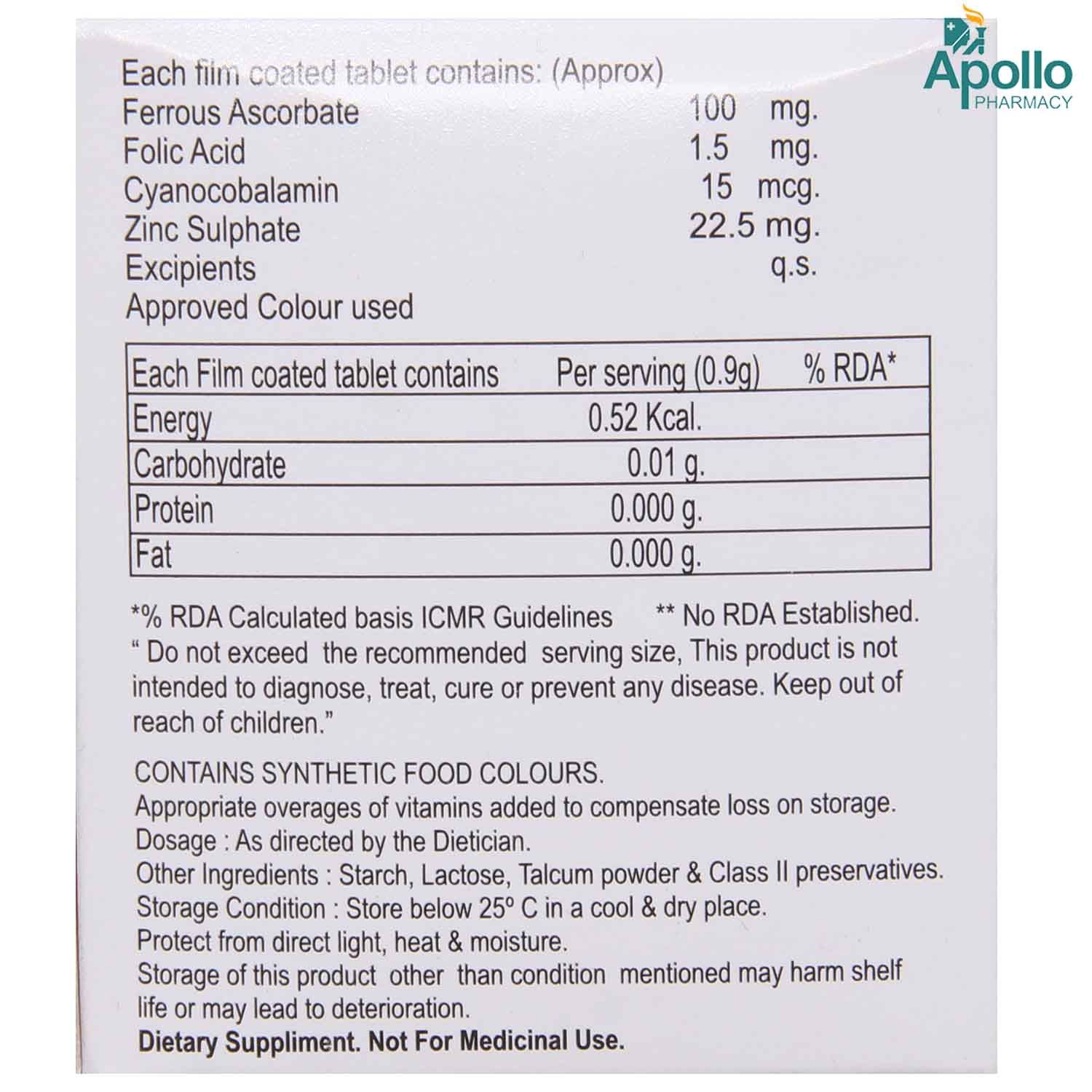 Leadfer XT Tablet 10's Price, Uses, Side Effects, Composition - Apollo ...