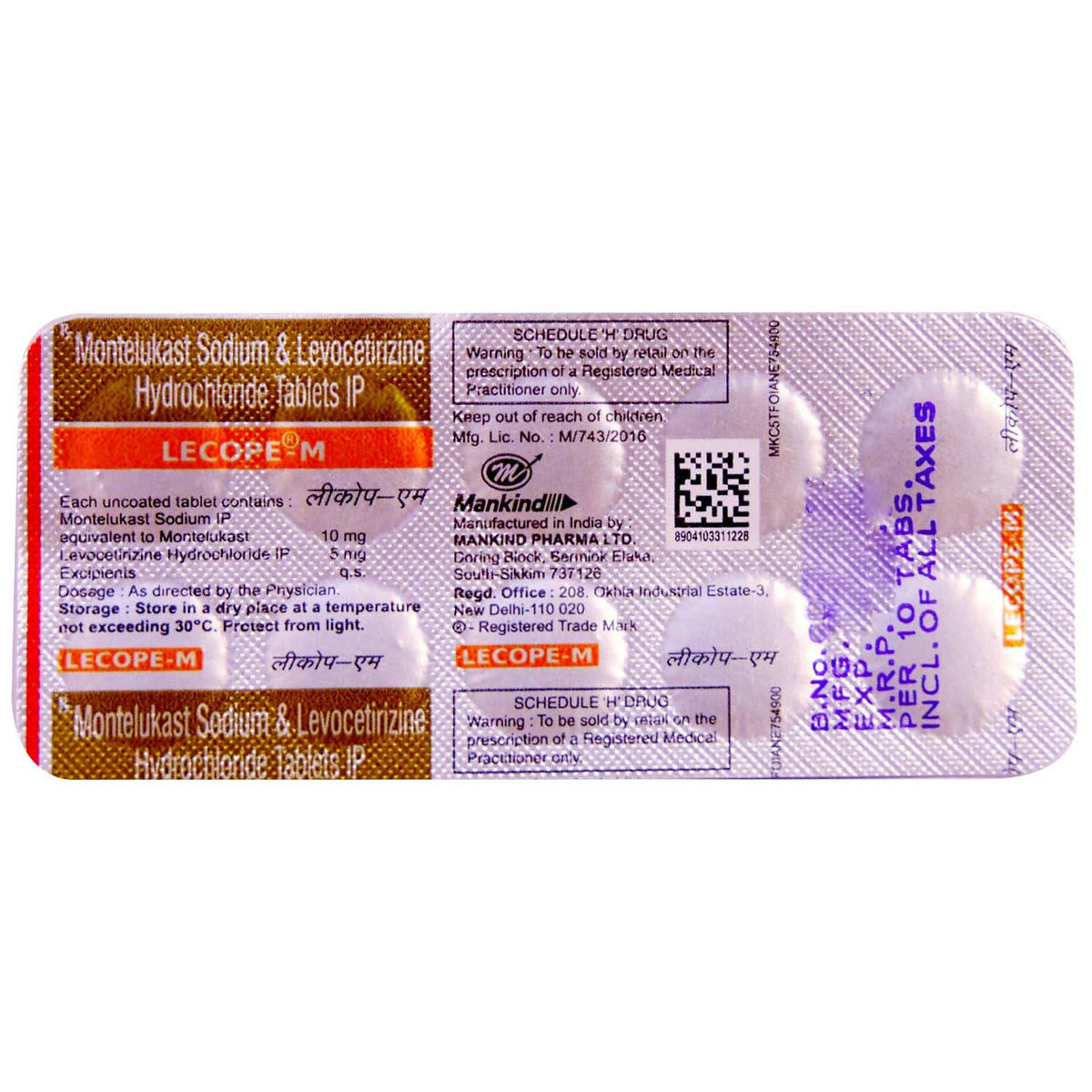 Lecope-M Tablet 10's Price, Uses, Side Effects, Composition - Apollo ...