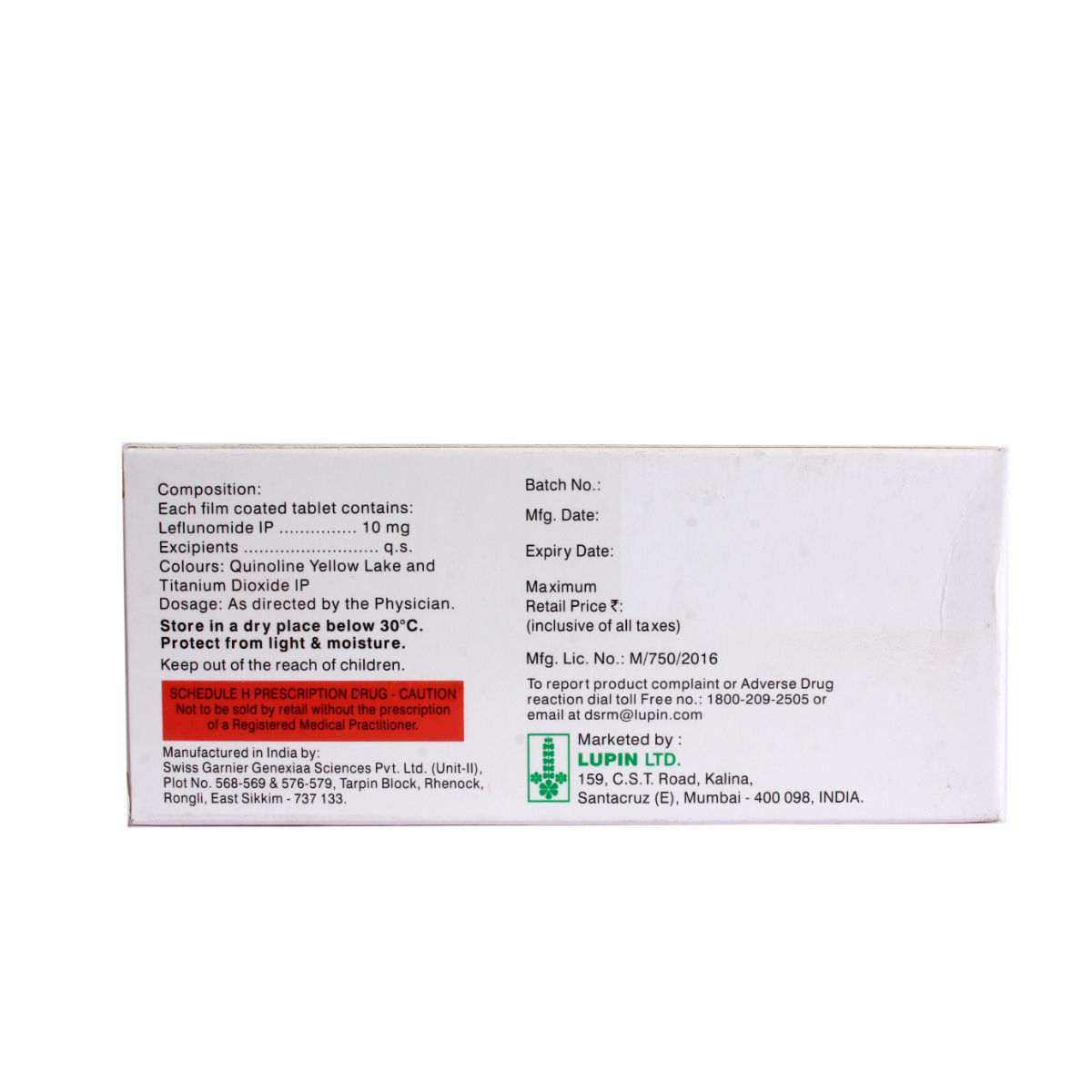Lefutoid 10 Tablet 10's Price, Uses, Side Effects, Composition - Apollo ...