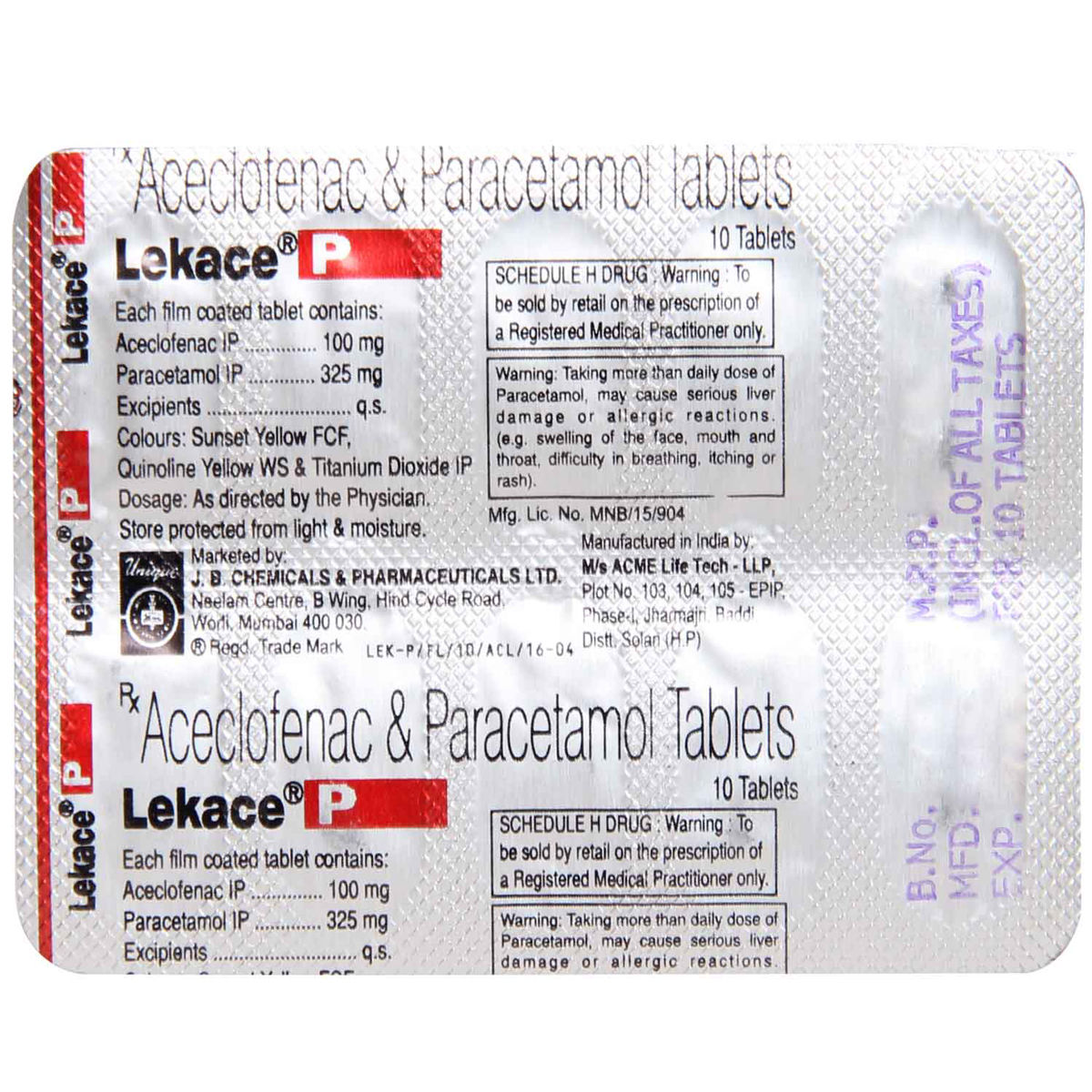 Lekace P Tablet 10's Price, Uses, Side Effects, Composition - Apollo ...
