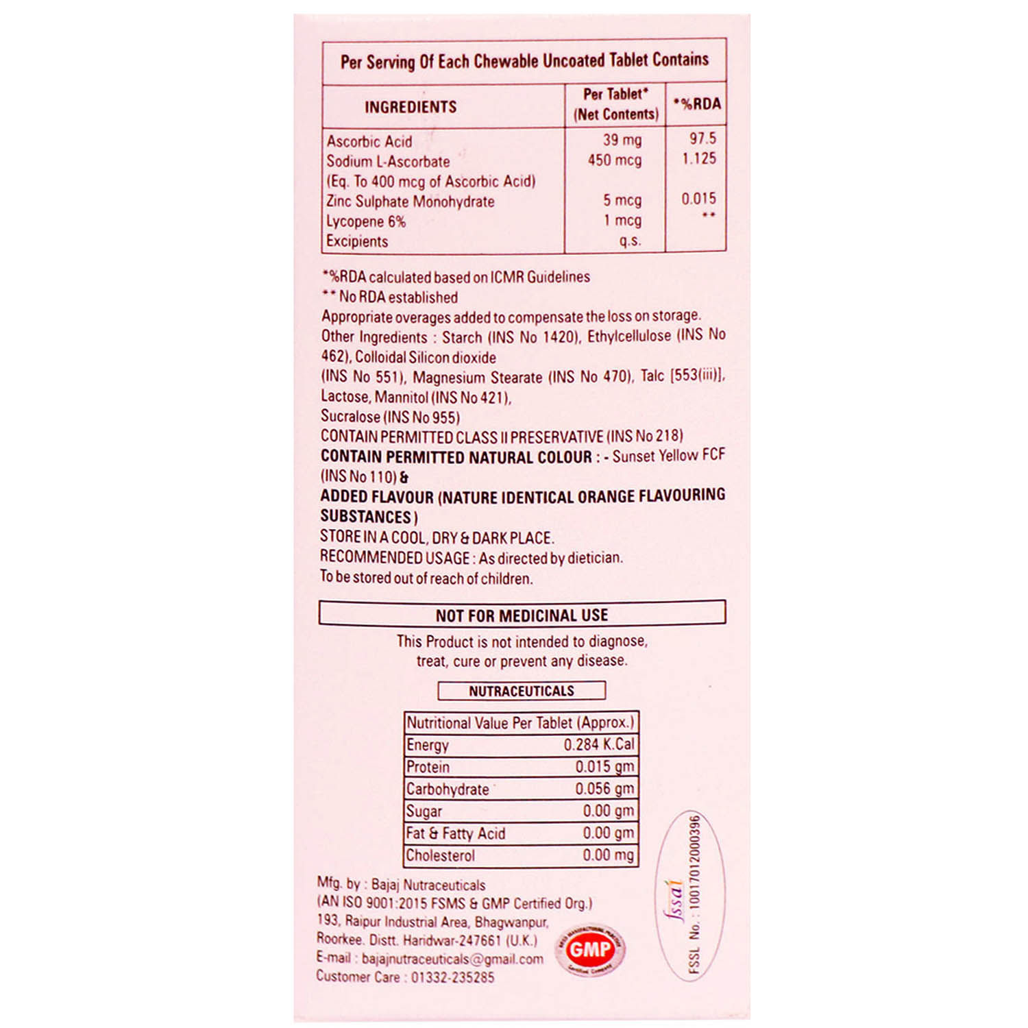 Lemonsec Orange Flav Chew Tablet 15'S Price, Uses, Side Effects ...