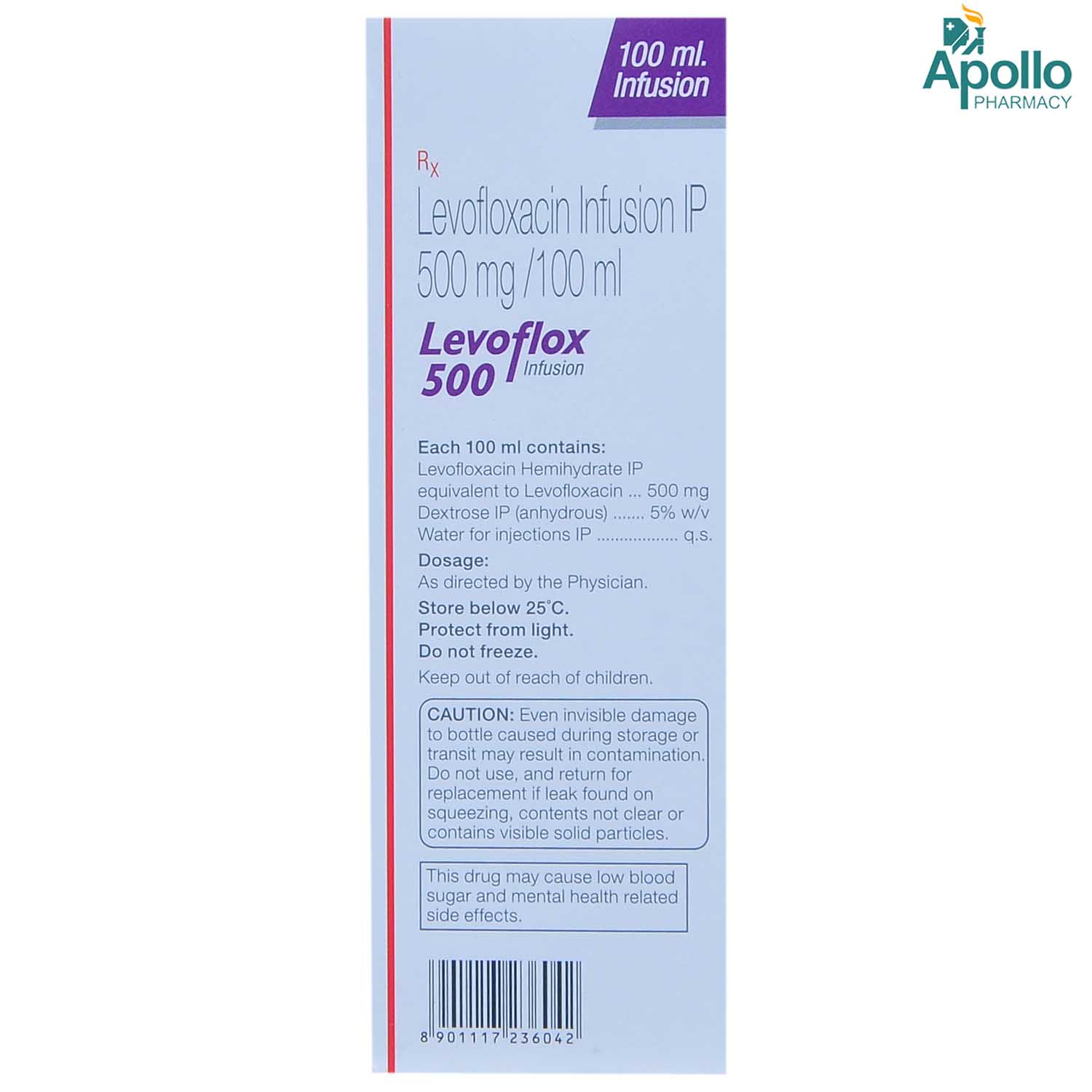 Levoflox 500 Infusion 100 ml Price, Uses, Side Effects, Composition ...