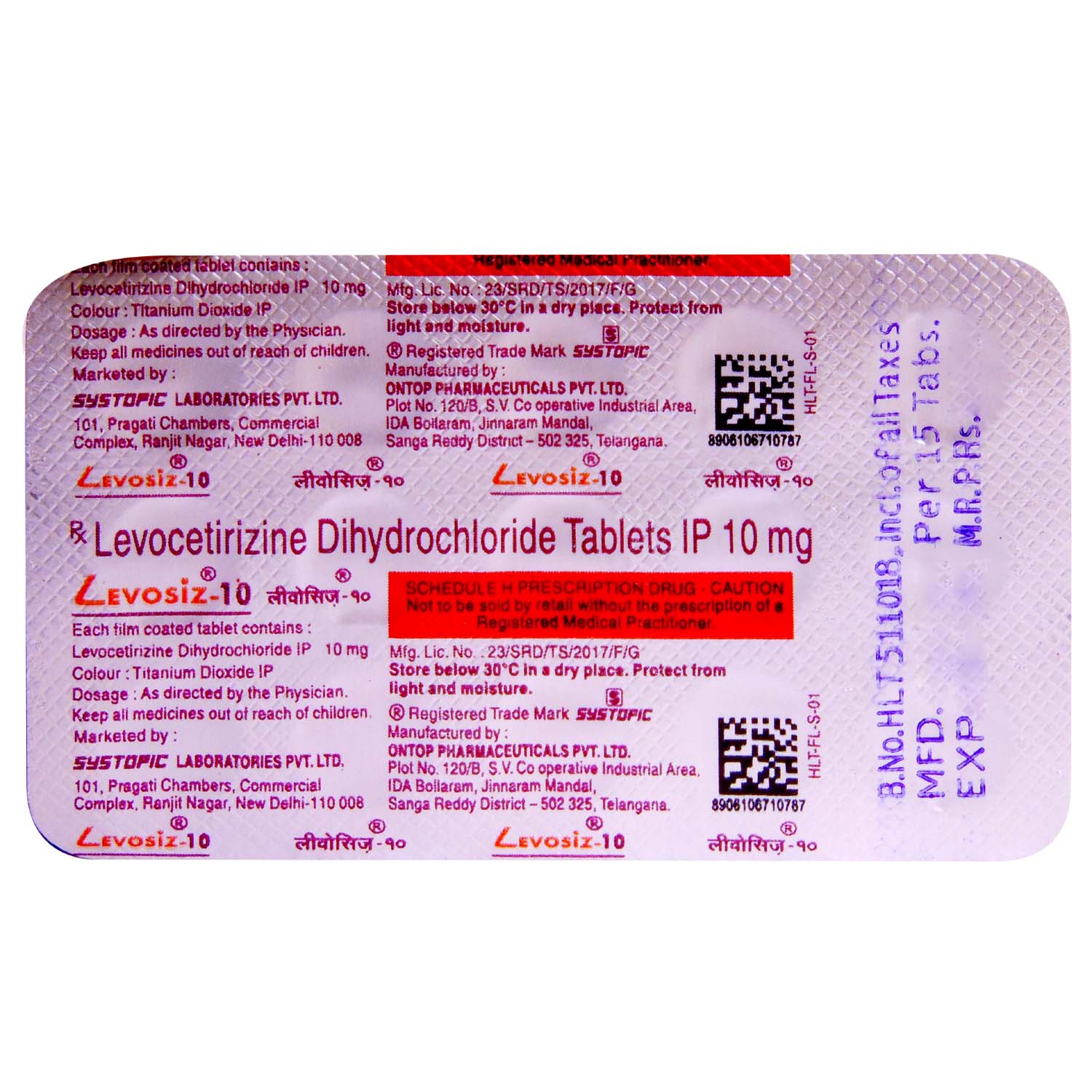 Levosiz 10 mg Tablet 10's Price, Uses, Side Effects, Composition ...