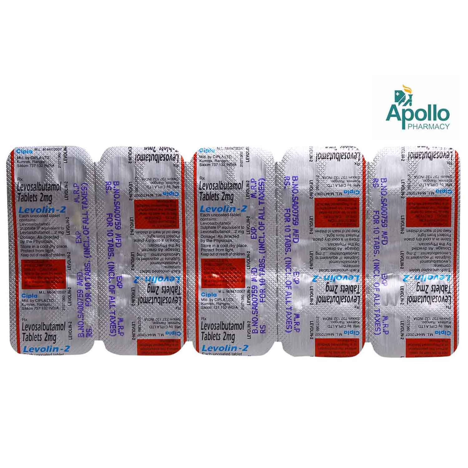 LEVOLIN 2MG TABLET Price, Uses, Side Effects, Composition - Apollo Pharmacy