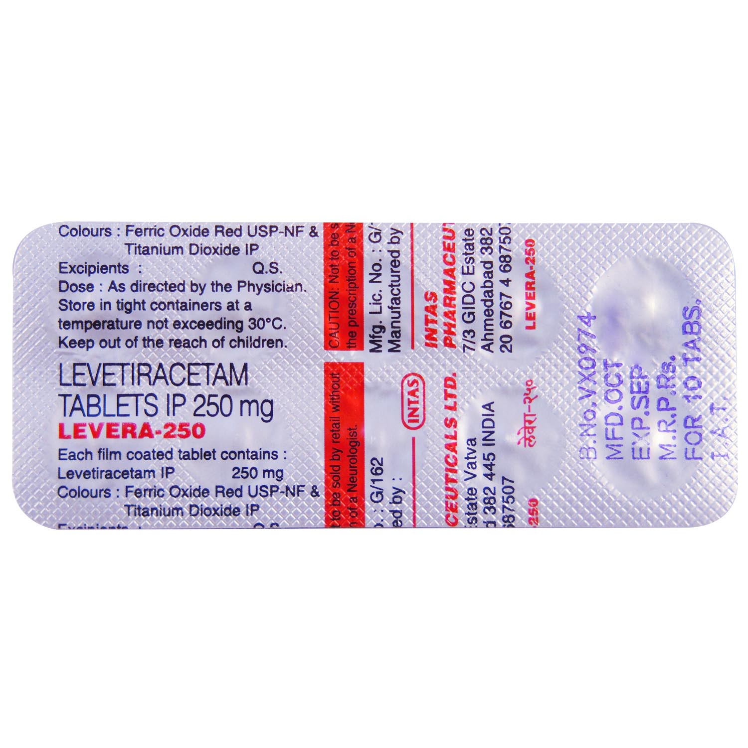 Levera-250 Tablet 10's Price, Uses, Side Effects, Composition - Apollo ...