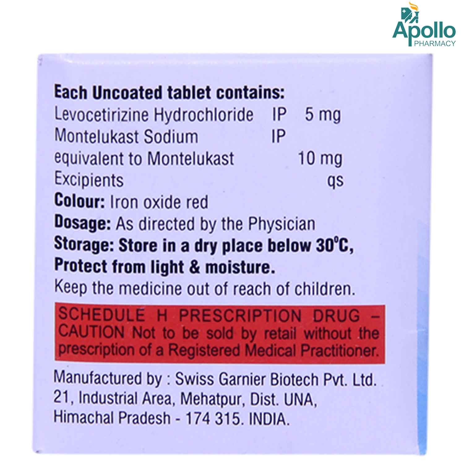 Levokast Tablet 10's Price, Uses, Side Effects, Composition - Apollo ...