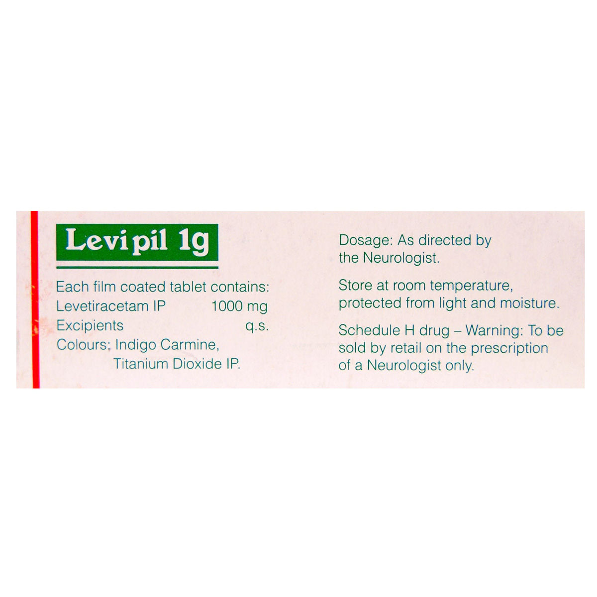 Levipil 1 gm Tablet 10's Price, Uses, Side Effects, Composition ...