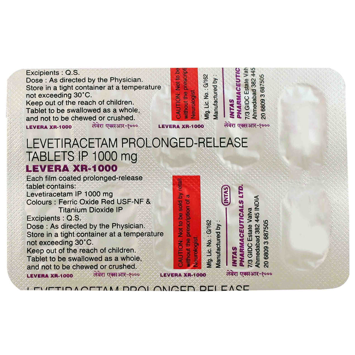 Levera XR 1000 Tablet 10's Price, Uses, Side Effects, Composition ...