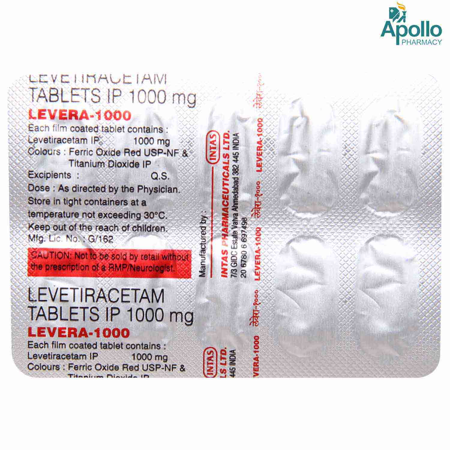 Levera-1000 Tablet 10's Price, Uses, Side Effects, Composition - Apollo ...