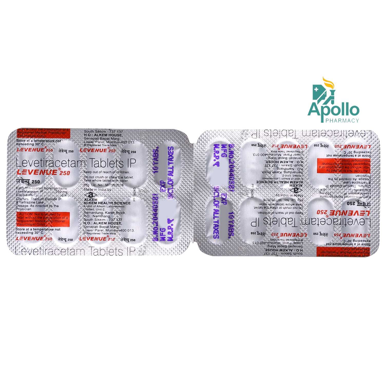 LEVENUE 250MG TABLET Price, Uses, Side Effects, Composition - Apollo ...