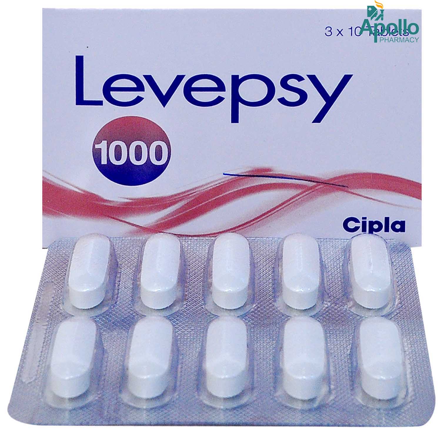 Levepsy 1000 Tablet 10's Price, Uses, Side Effects, Composition ...