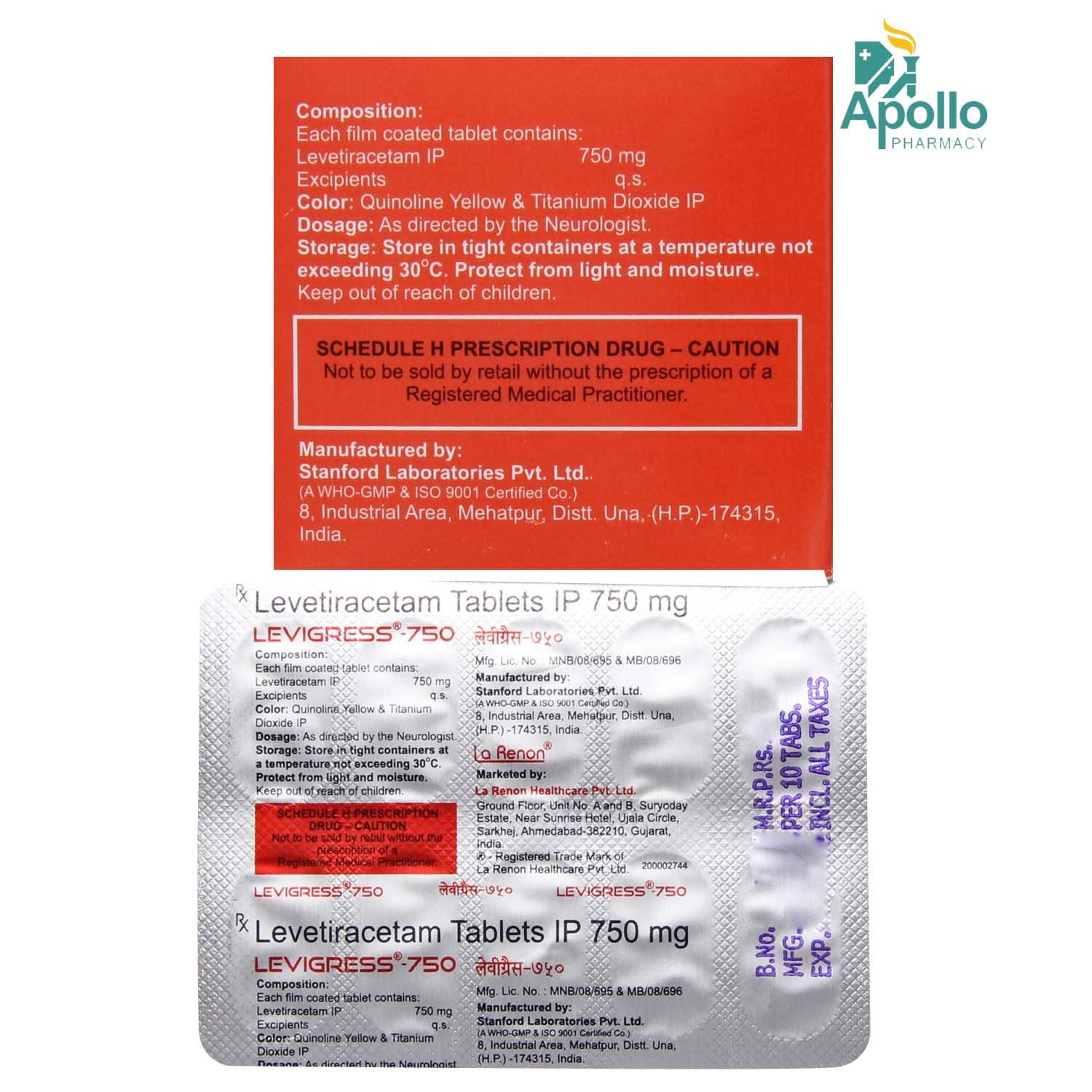LEVIGRESS 750MG TABLET Price, Uses, Side Effects, Composition - Apollo ...
