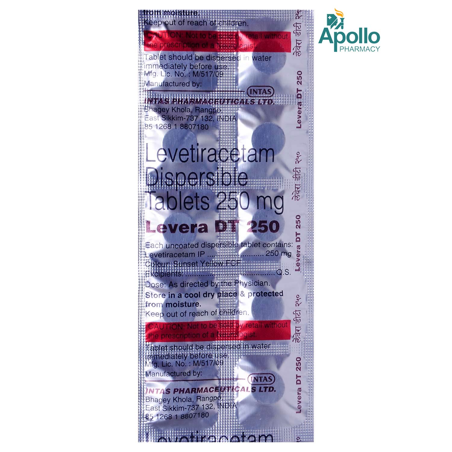 LEVERA DT 250MG TABLET 10'S Price, Uses, Side Effects, Composition ...