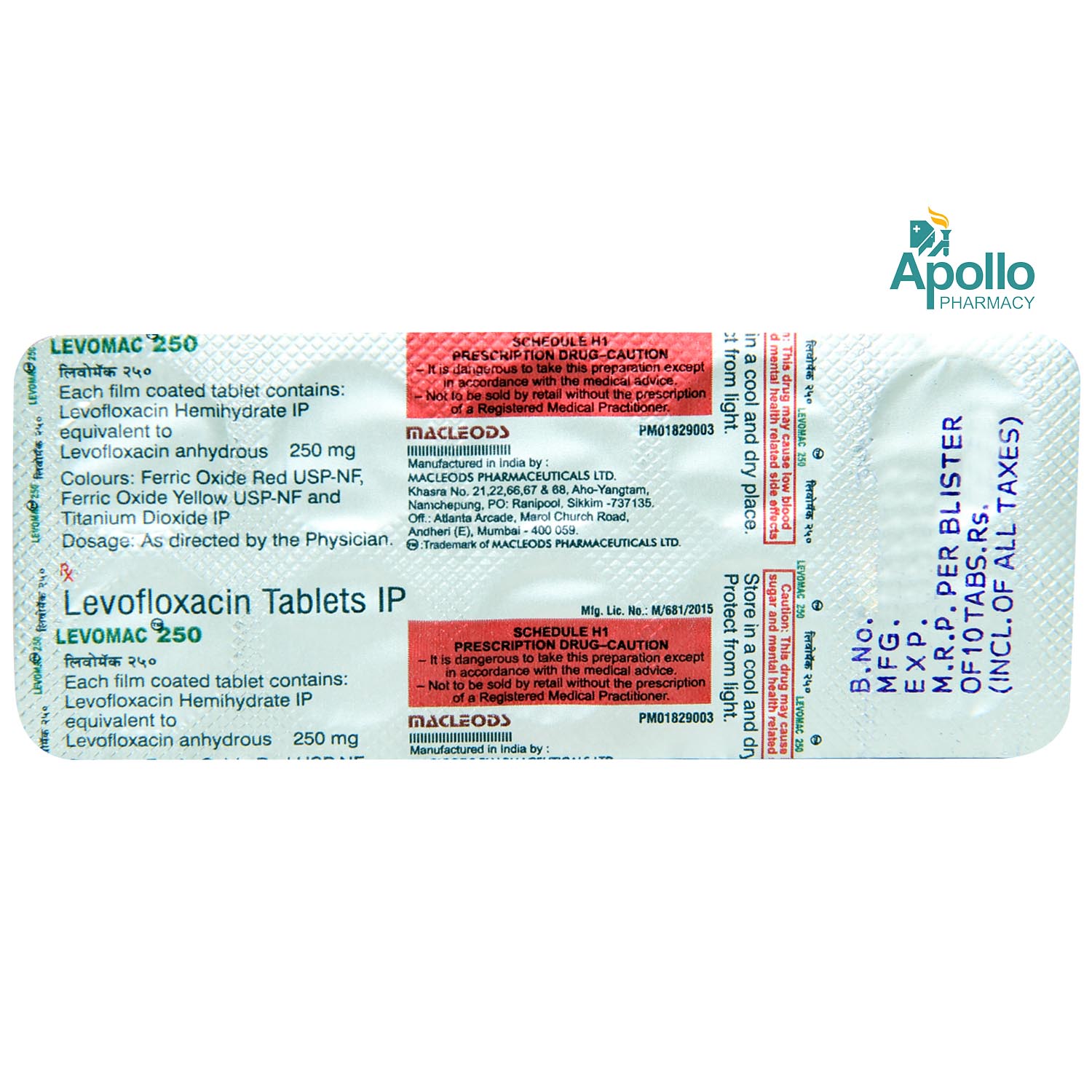 Levomac 250Mg Tablet 10'S Price, Uses, Side Effects, Composition ...