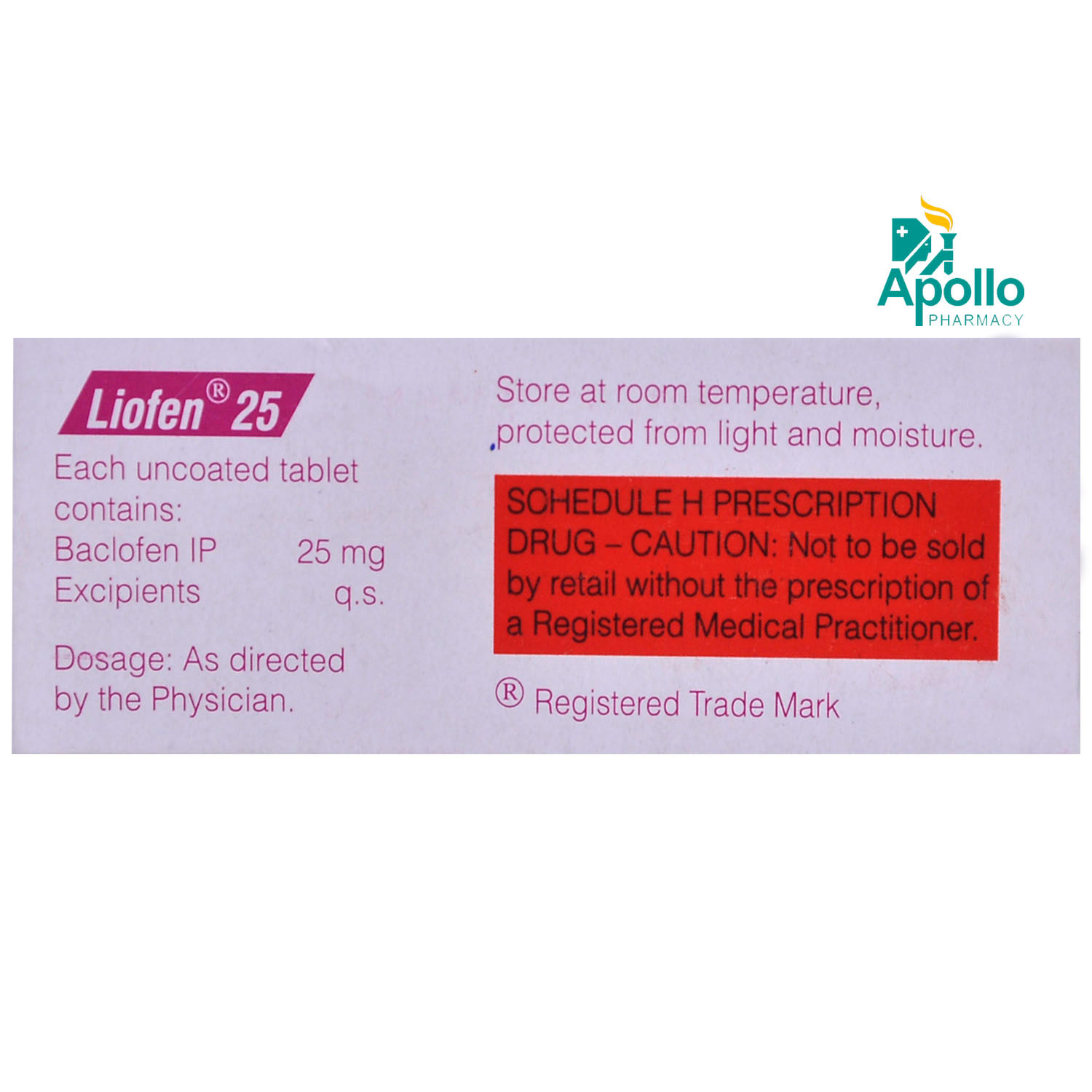 Liofen 25 Tablet 10's Price, Uses, Side Effects, Composition - Apollo ...