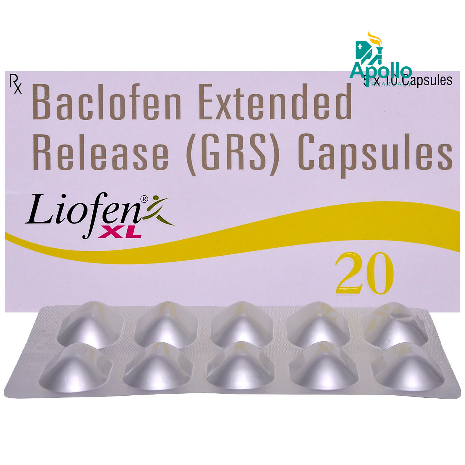 Liofen XL 20 Capsule 10's Price, Uses, Side Effects, Composition ...