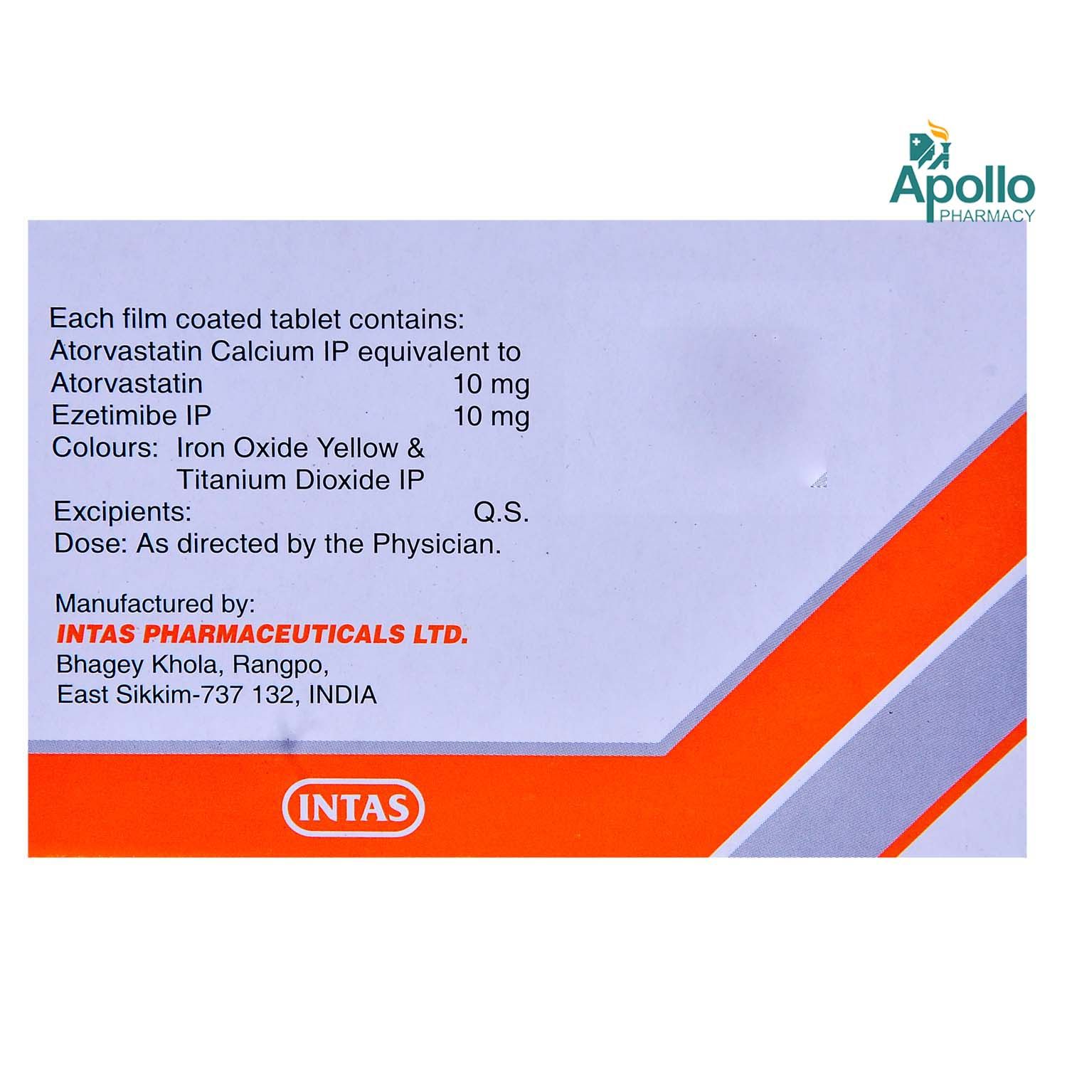 Lipi EZ 10 Tablet 15's Price, Uses, Side Effects, Composition - Apollo ...