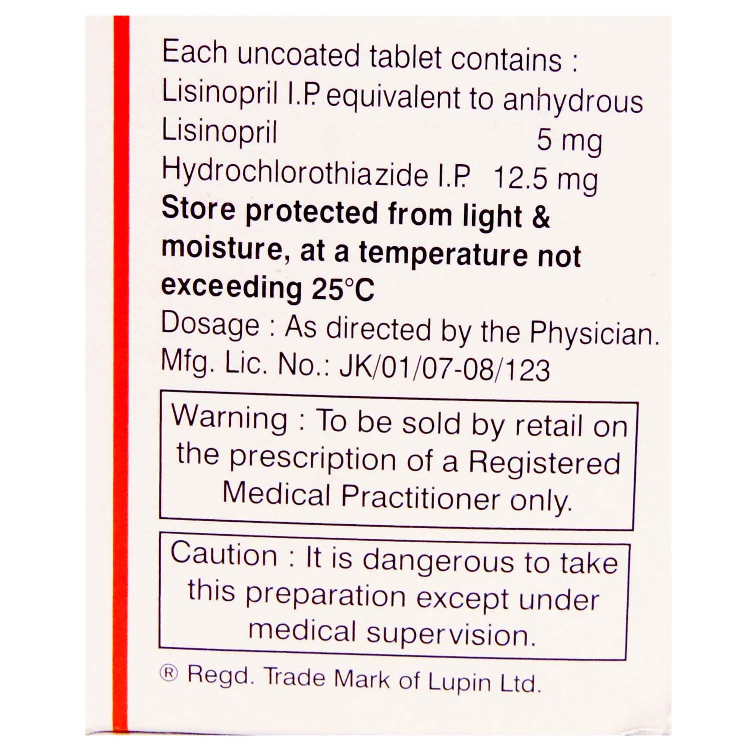 LIPRIL H TABLET Price, Uses, Side Effects, Composition - Apollo Pharmacy