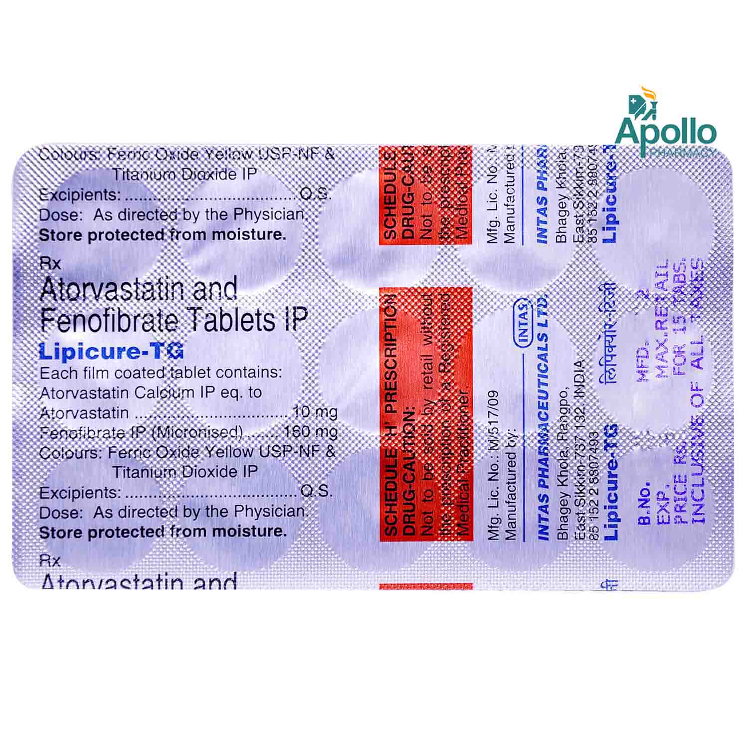 Lipicure-TG Tablet 15's Price, Uses, Side Effects, Composition - Apollo ...