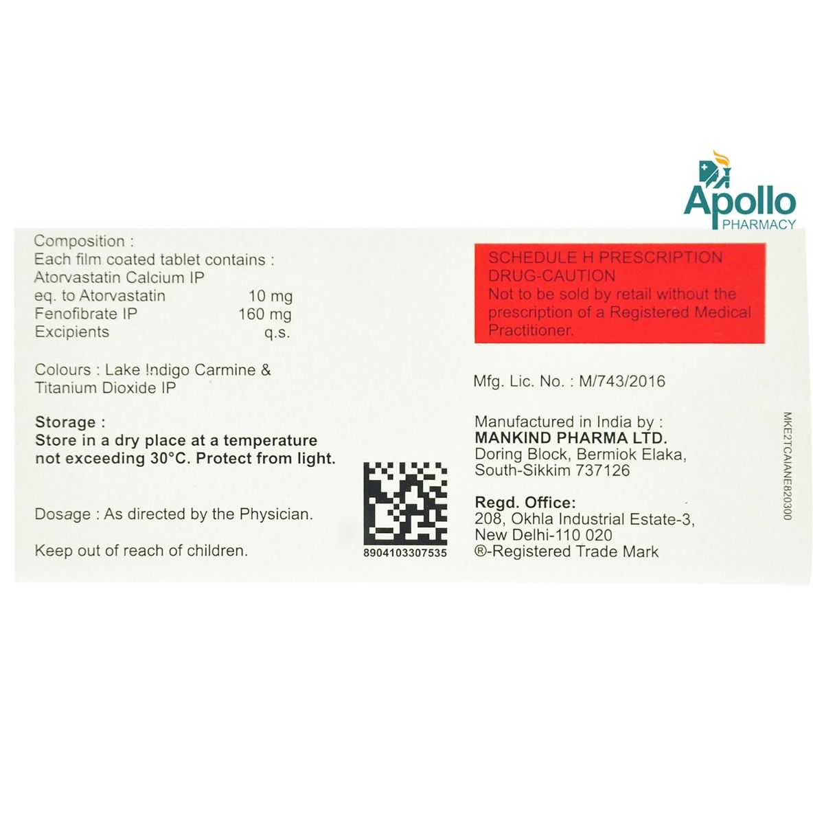 Lipikind-F Tablet 10's Price, Uses, Side Effects, Composition - Apollo ...