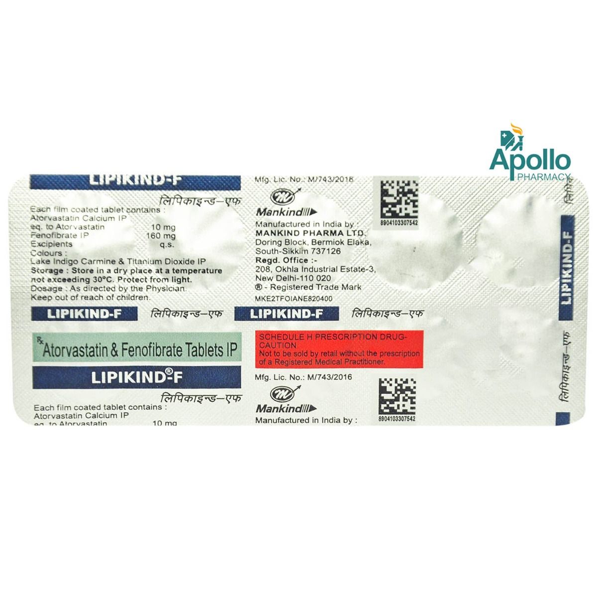 Lipikind-F Tablet 10's Price, Uses, Side Effects, Composition - Apollo ...