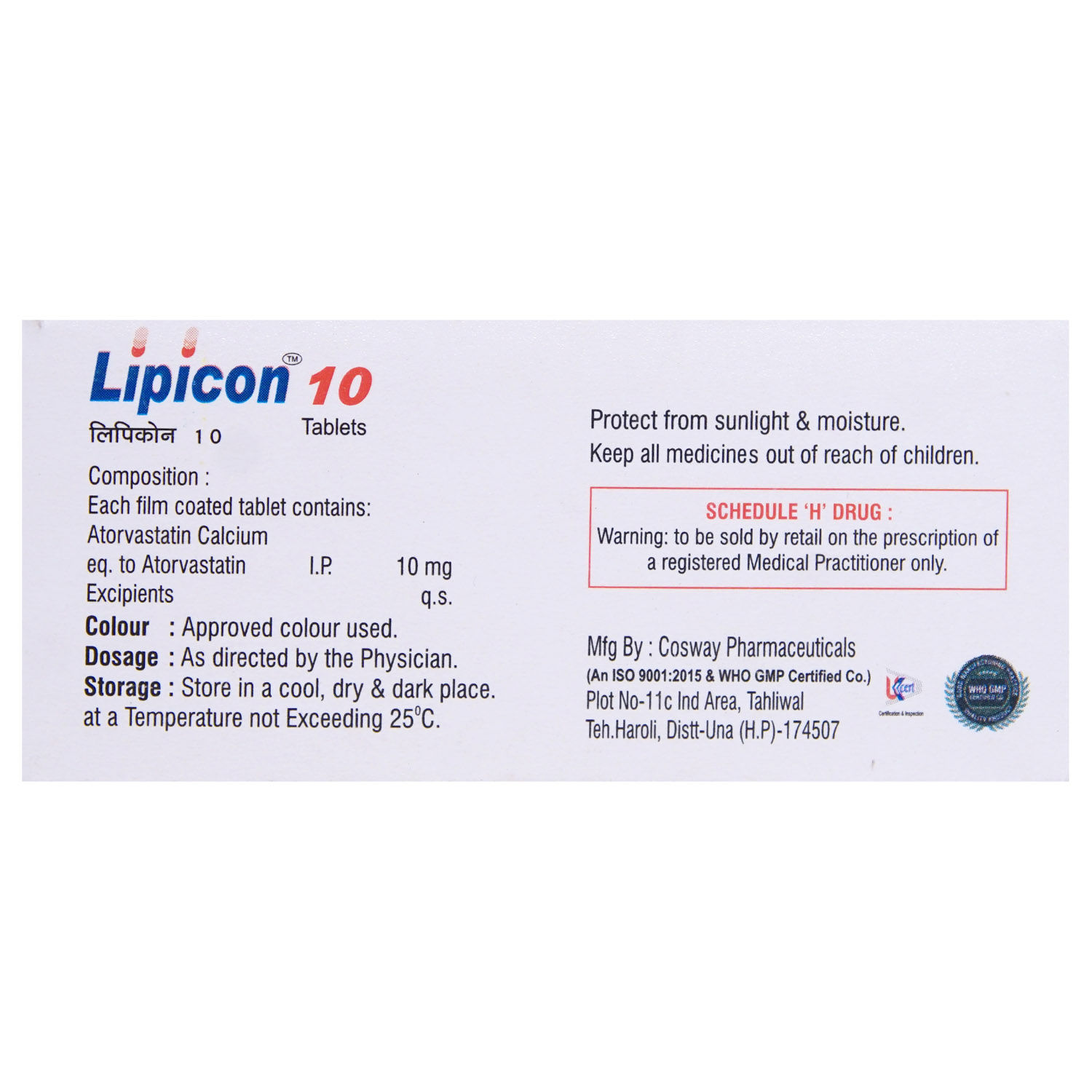 Lipicon 10 Tablet 10's Price, Uses, Side Effects, Composition - Apollo ...