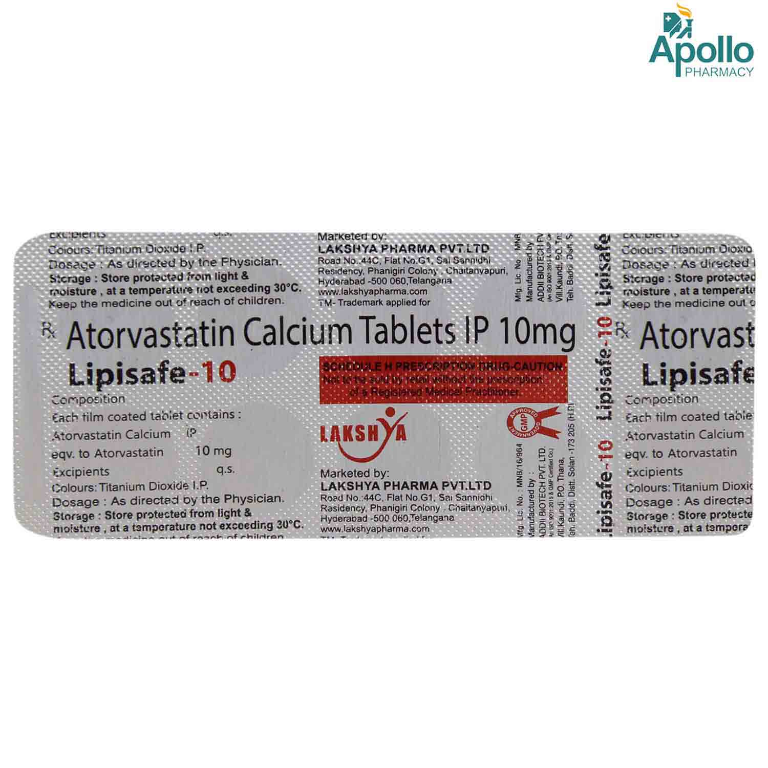 Lipisafe 10 Tablet 10's Price, Uses, Side Effects, Composition - Apollo ...