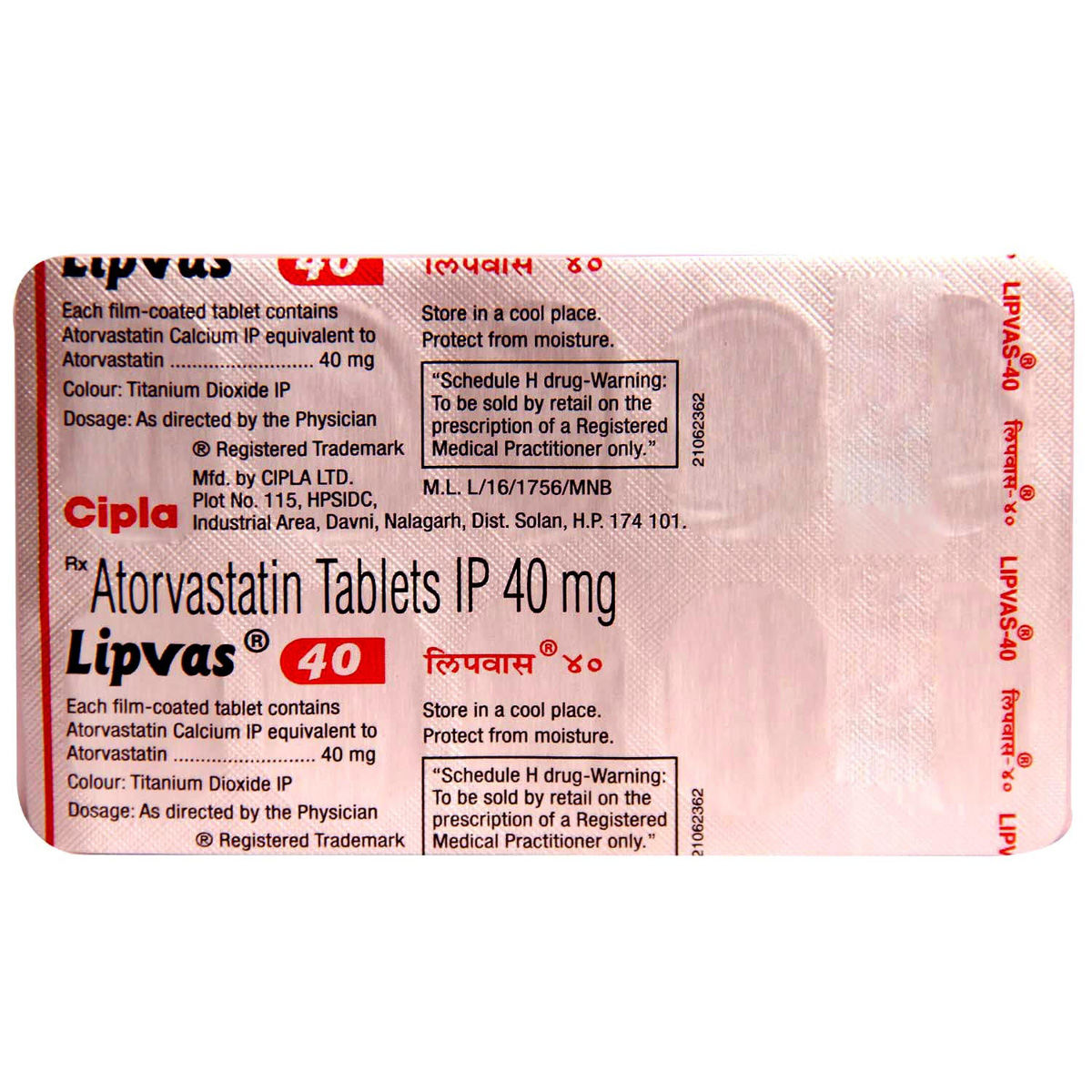Lipvas 40 Tablet 10's Price, Uses, Side Effects, Composition - Apollo ...