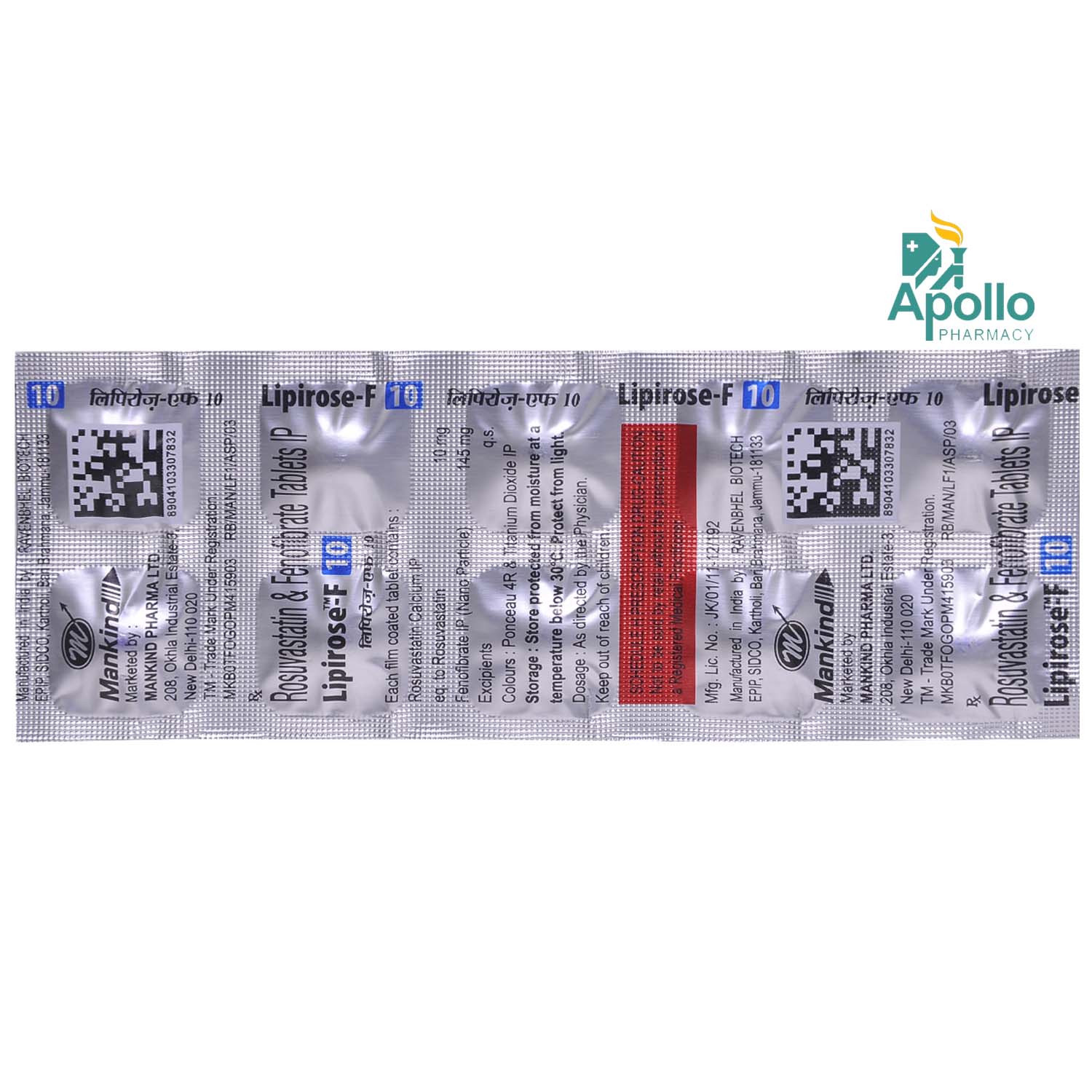 Lipirose-F 10 Tablet 10's Price, Uses, Side Effects, Composition ...