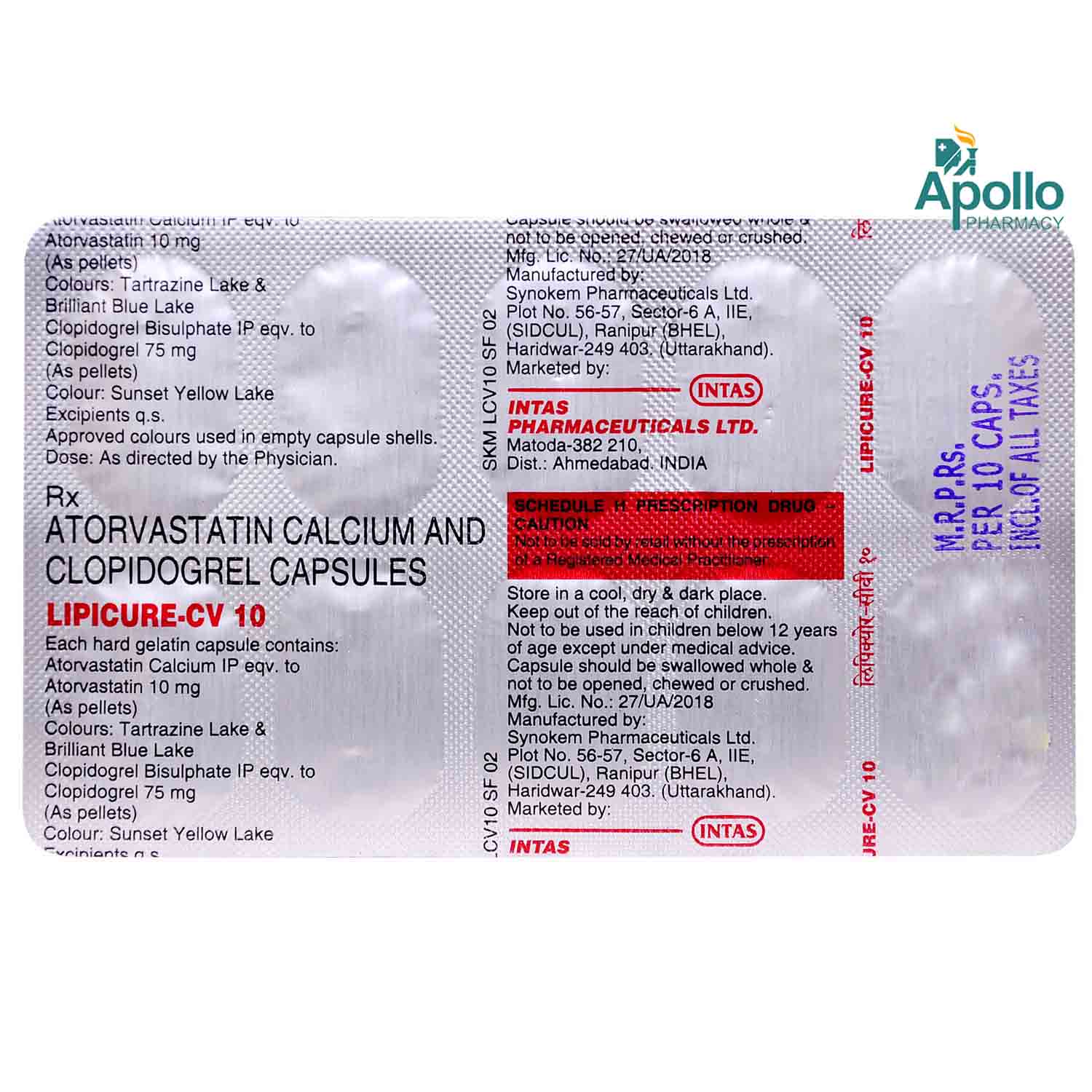 Lipicure CV 10 Capsule 10's Price, Uses, Side Effects, Composition ...