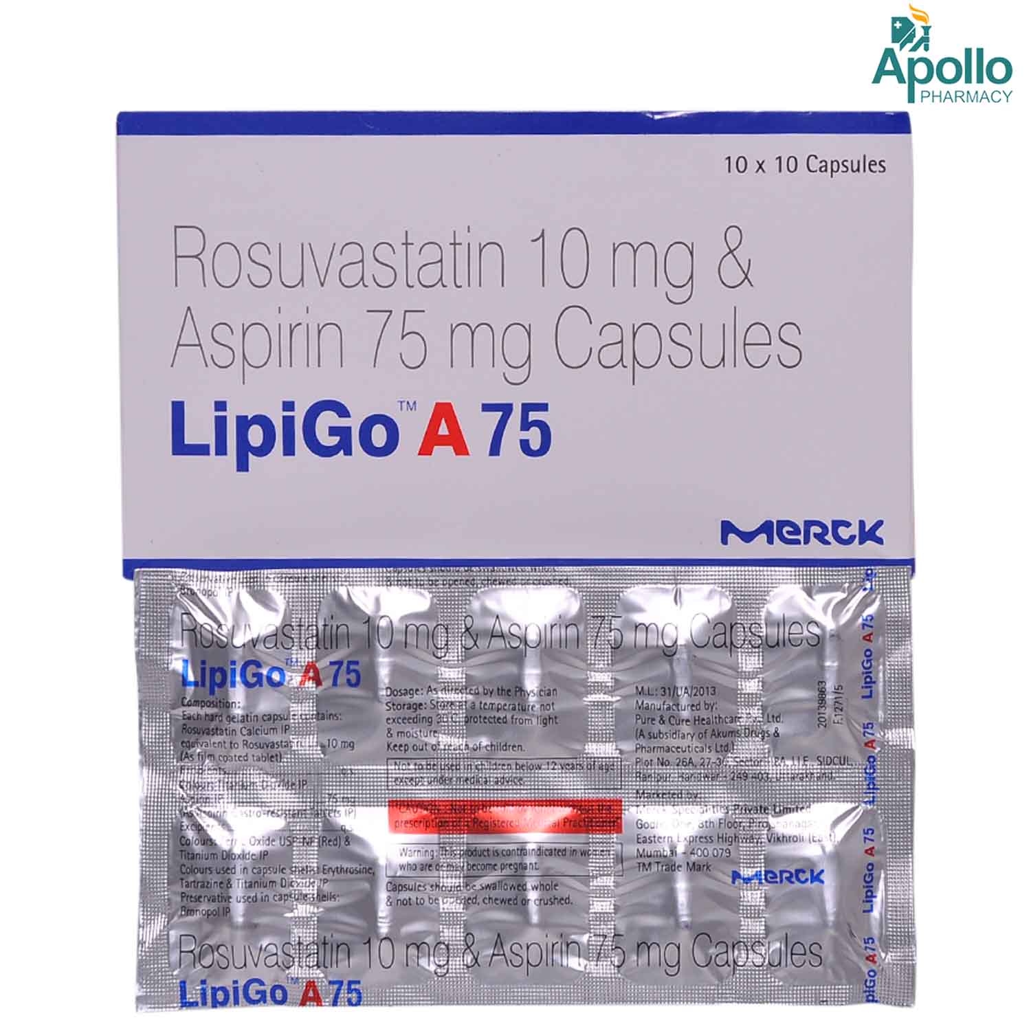 LIPIGO A 75MG CAPSULE 10'S Price, Uses, Side Effects, Composition ...
