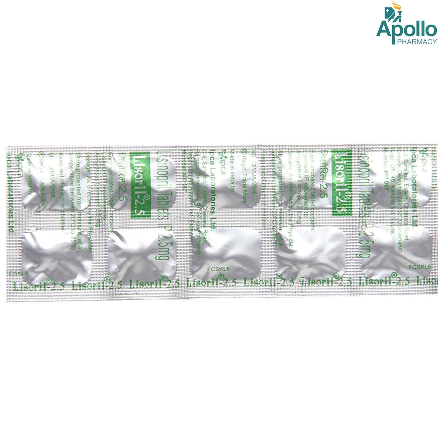 Lisoril 2.5 Tablet 10's Price, Uses, Side Effects, Composition - Apollo ...