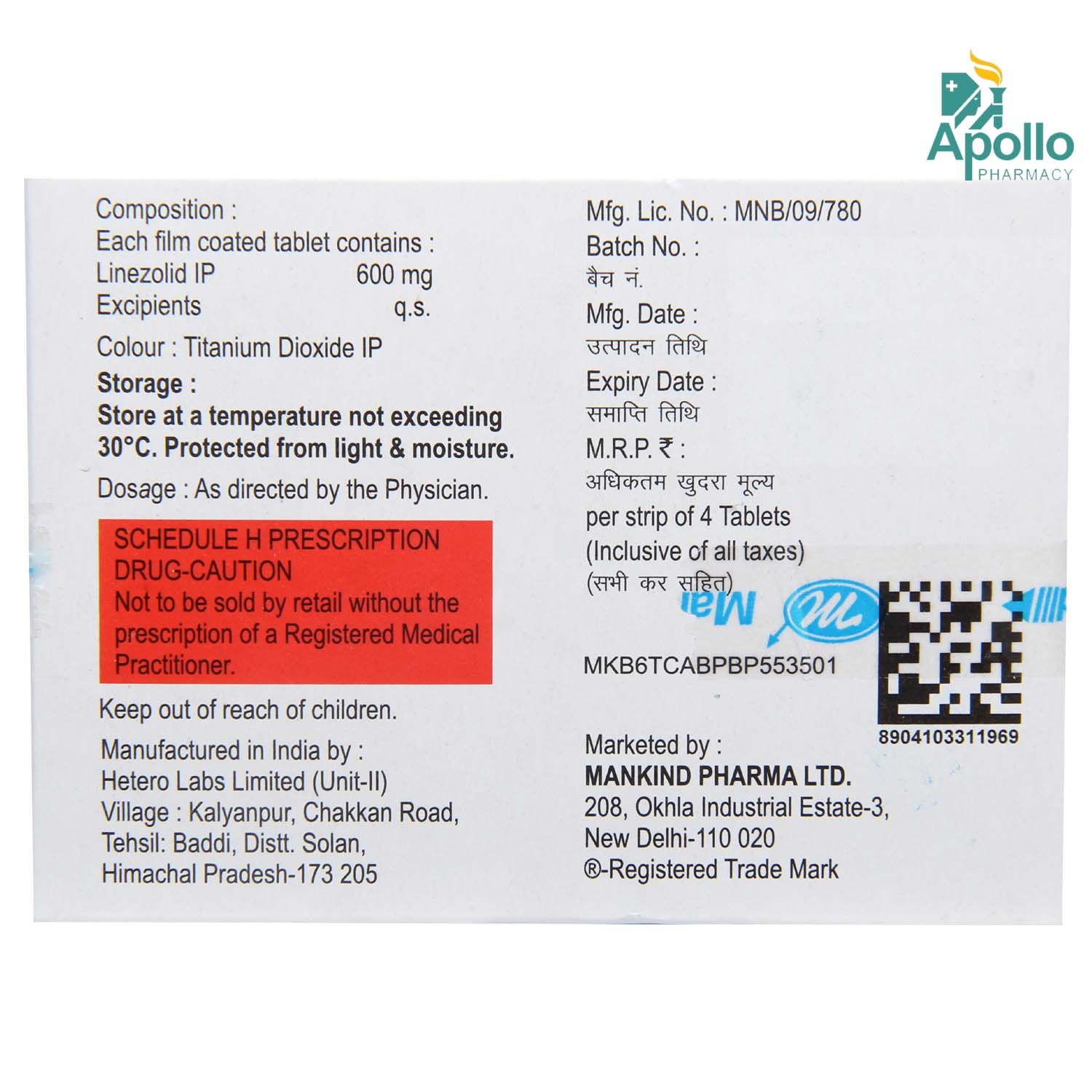 LIZOFORCE 600MG TABLET Price, Uses, Side Effects, Composition - Apollo ...