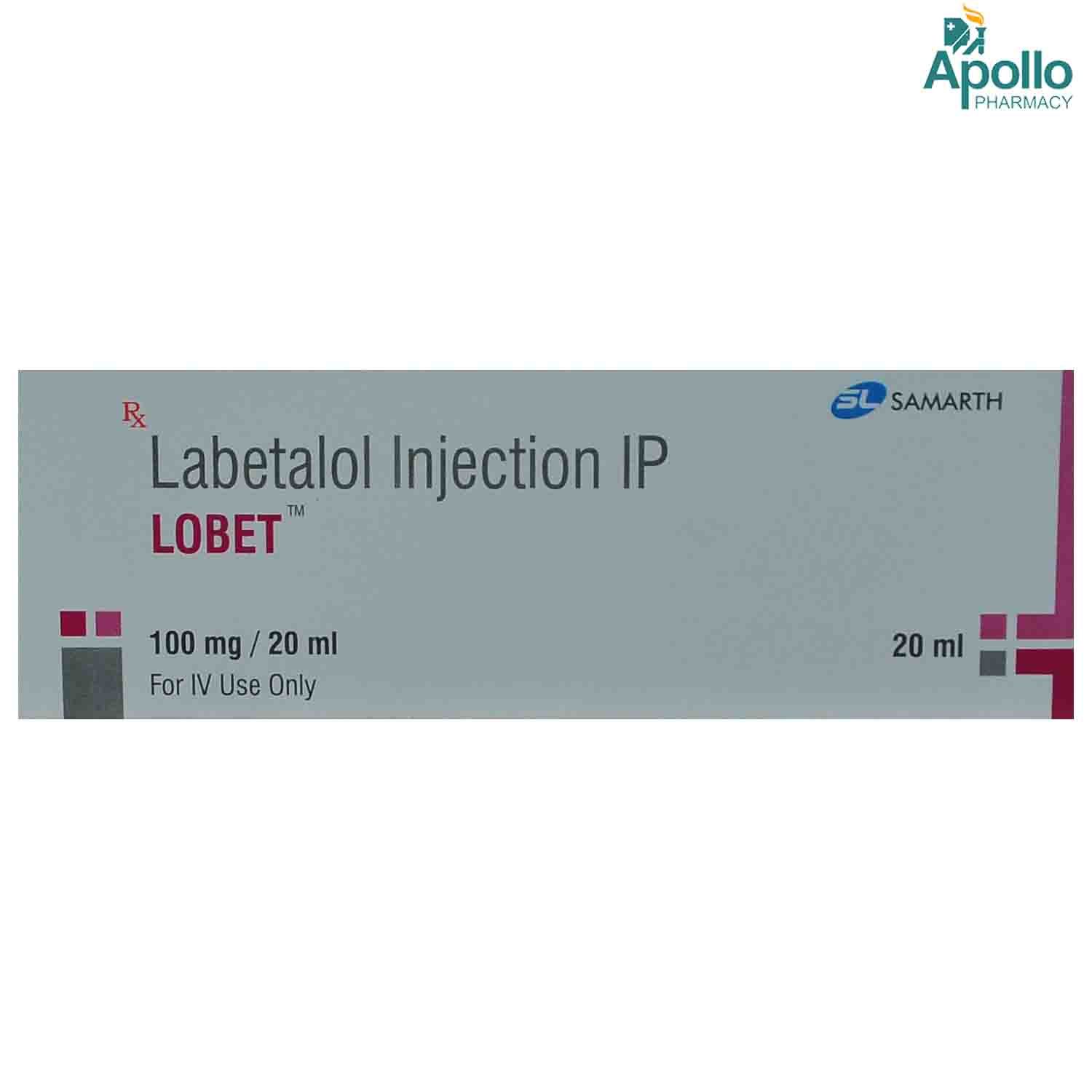 LOBET 100MG INJECTION 20ML Price, Uses, Side Effects, Composition ...