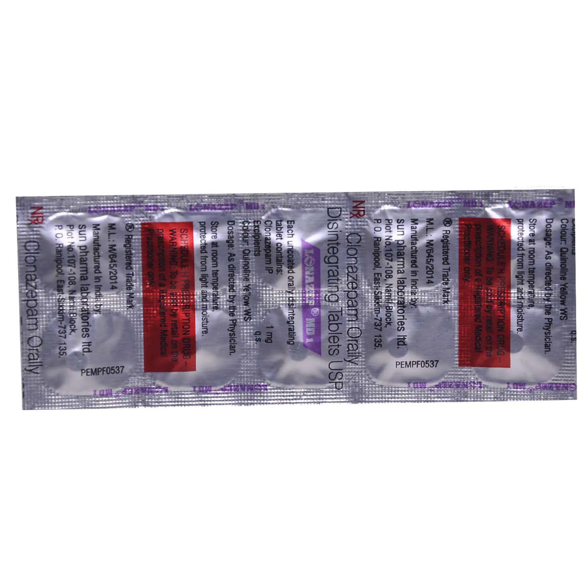 Lonazep MD 1 Tablet 10's Price, Uses, Side Effects, Composition ...