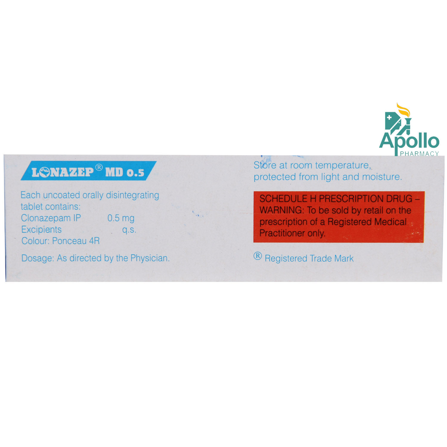 Lonazep MD 0.5 Tablet 10's Price, Uses, Side Effects, Composition ...