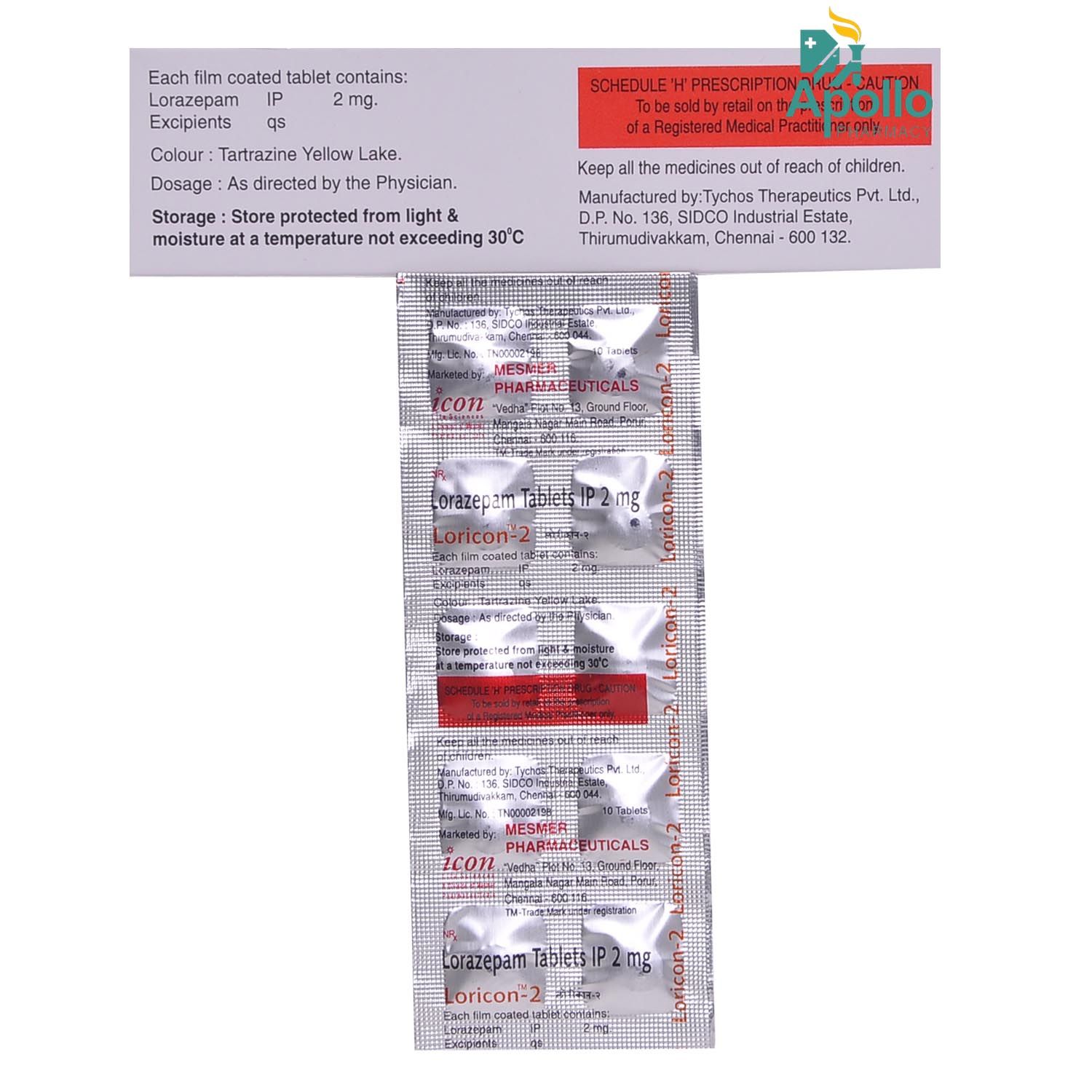 Loricon-2 Tablet 10's Price, Uses, Side Effects, Composition - Apollo ...