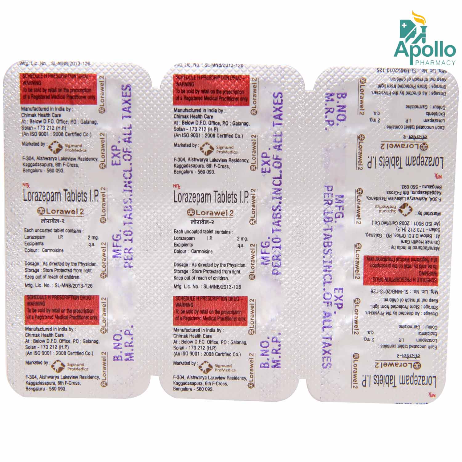 LORAWEL 2MG TABLET Price, Uses, Side Effects, Composition - Apollo Pharmacy