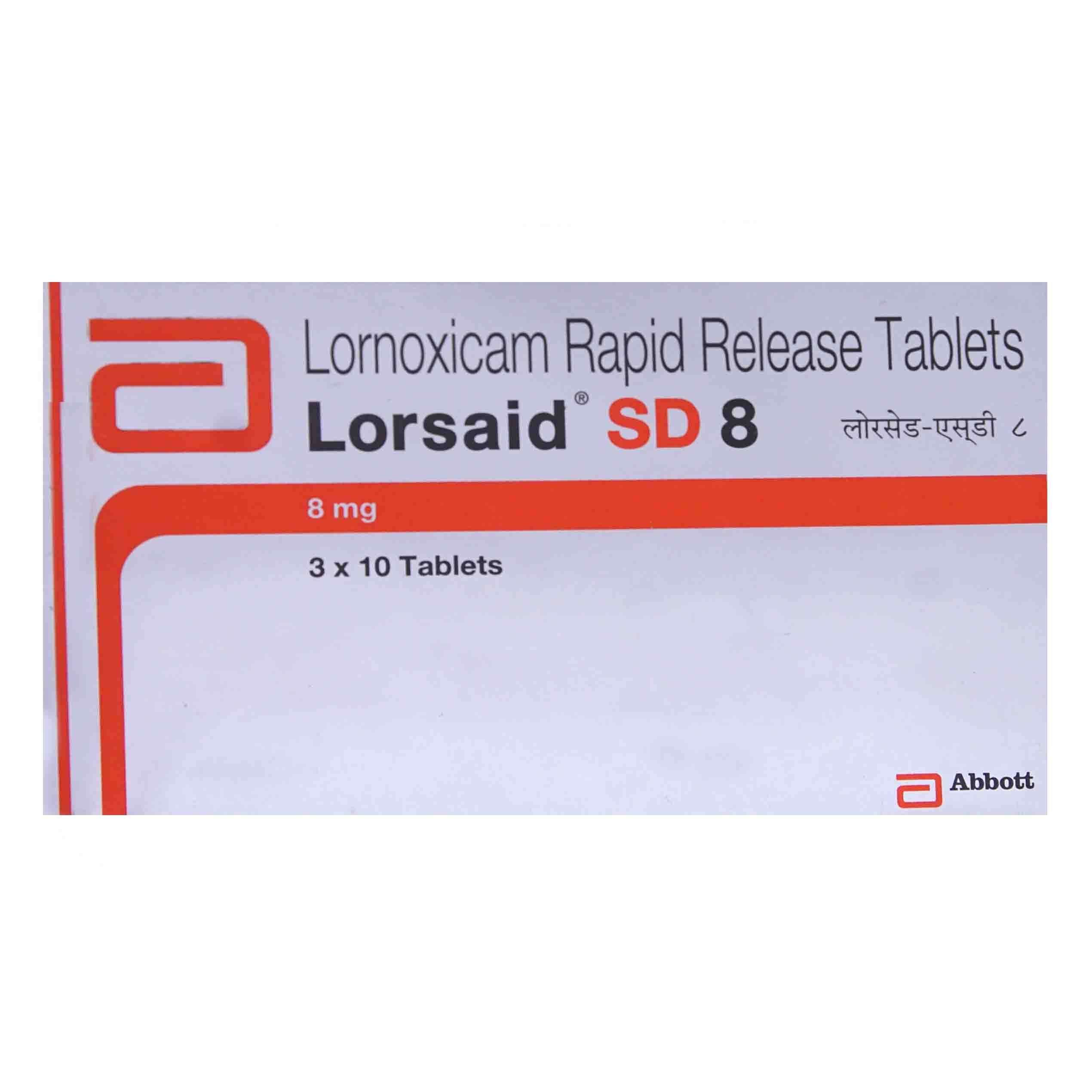 Lorsaid SD 8 Tablet 10's Price, Uses, Side Effects, Composition ...