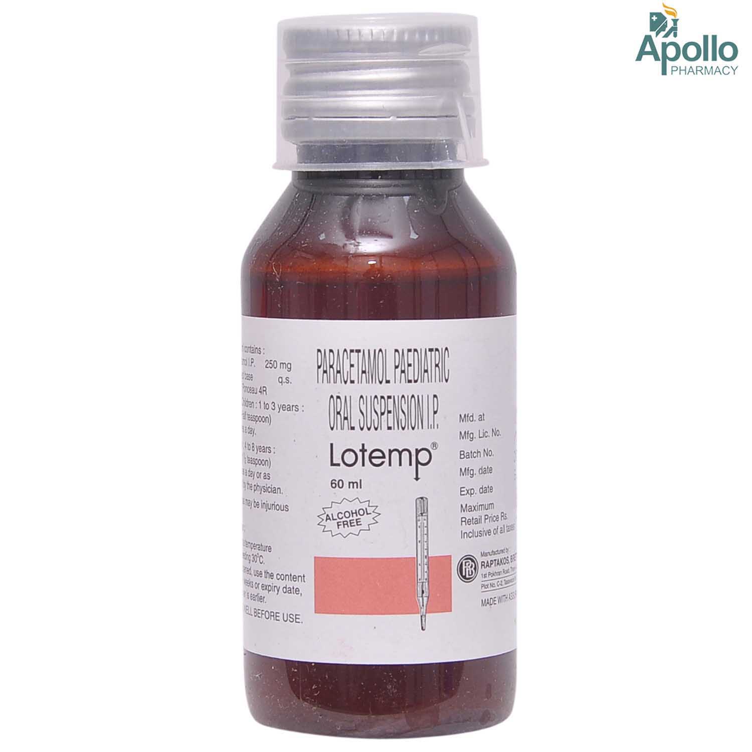 Lotemp Suspension 60 ml Price, Uses, Side Effects, Composition - Apollo ...