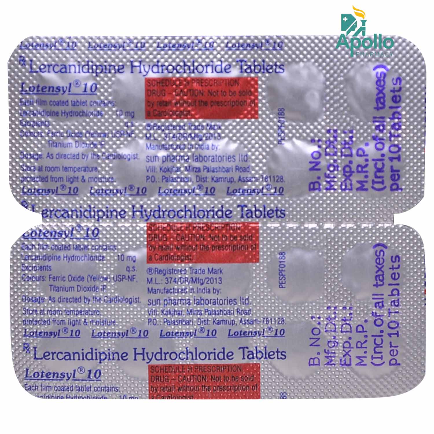Lotensyl 10 Tablet 10's Price, Uses, Side Effects, Composition - Apollo ...