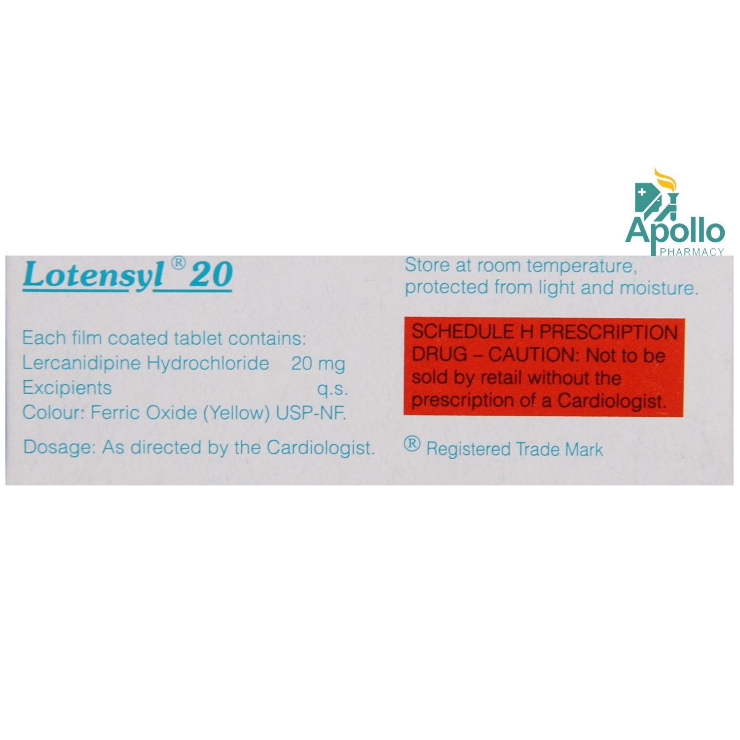Lotensyl 20 Tablet 10's Price, Uses, Side Effects, Composition - Apollo ...