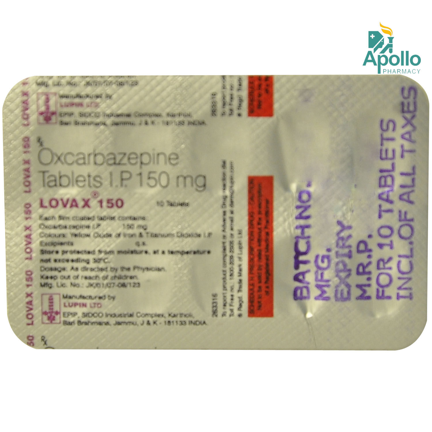 Lovax 150 Tablet 10's Price, Uses, Side Effects, Composition - Apollo ...