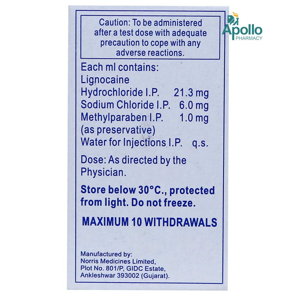 Lox 2% Injection 30 ml Price, Uses, Side Effects, Composition - Apollo ...