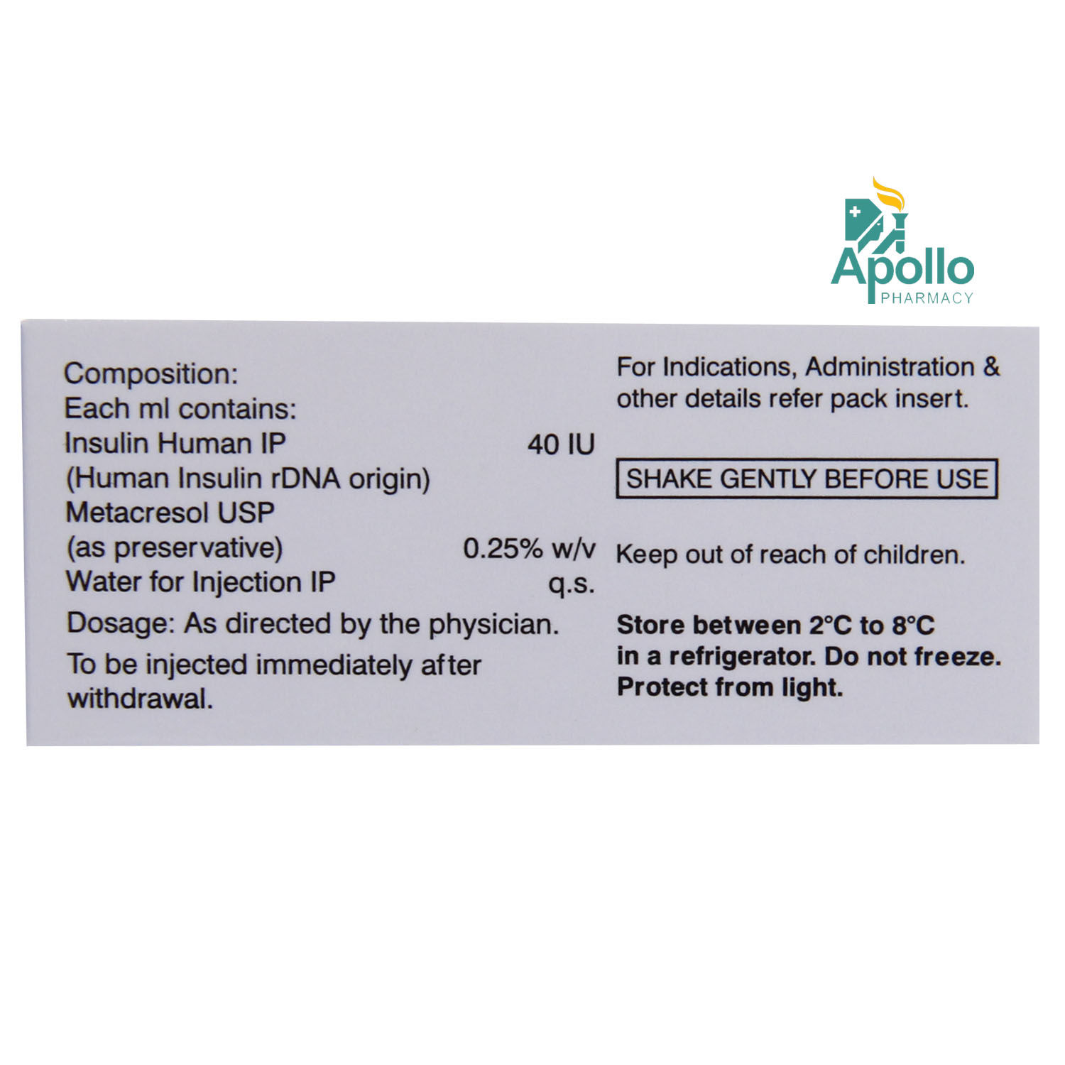 Lupisulin R 40IU/ml Solution for Injection Price, Uses, Side Effects ...